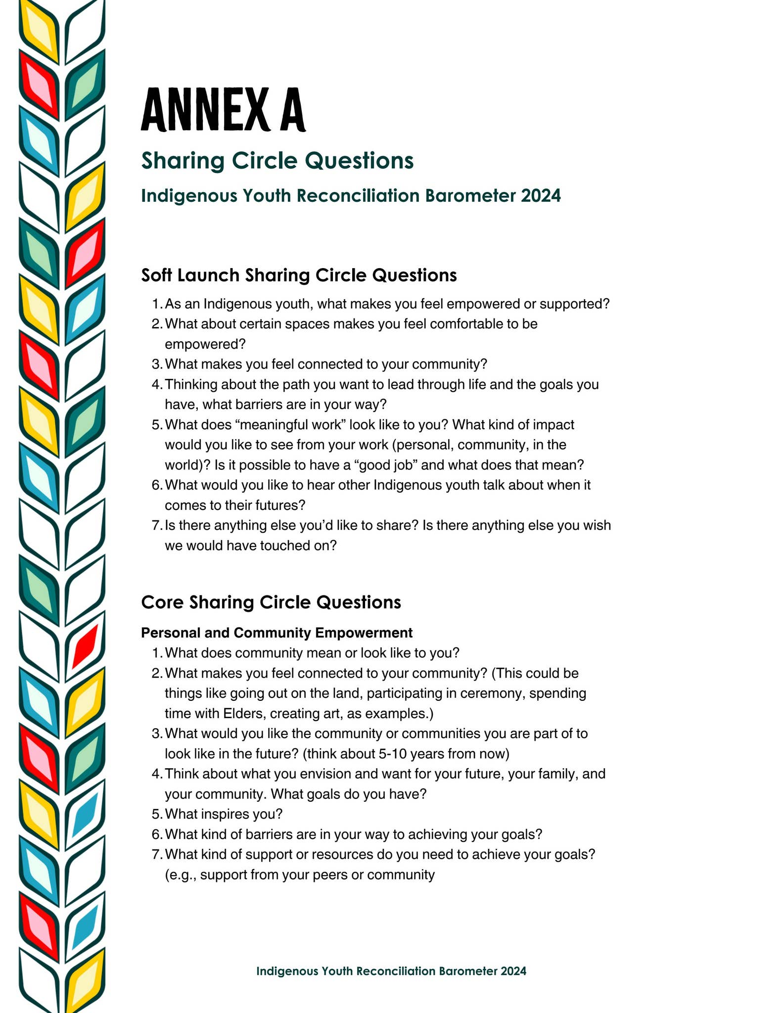 Barometer 2024: Annex A - Sharing Circle Questions by ...