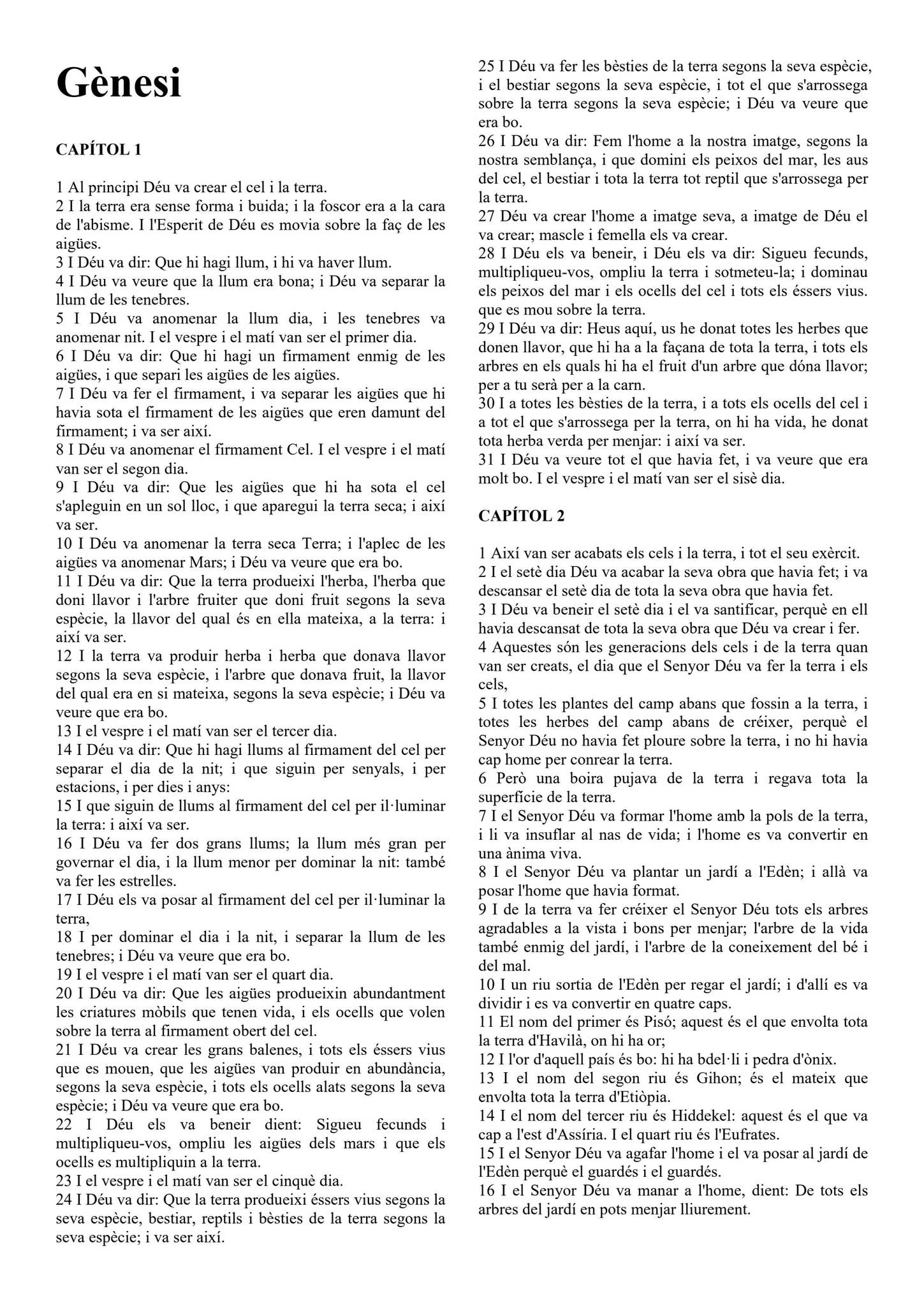 Catalan - The Book of Genesis by Filipino Tracts and Literature Society ...