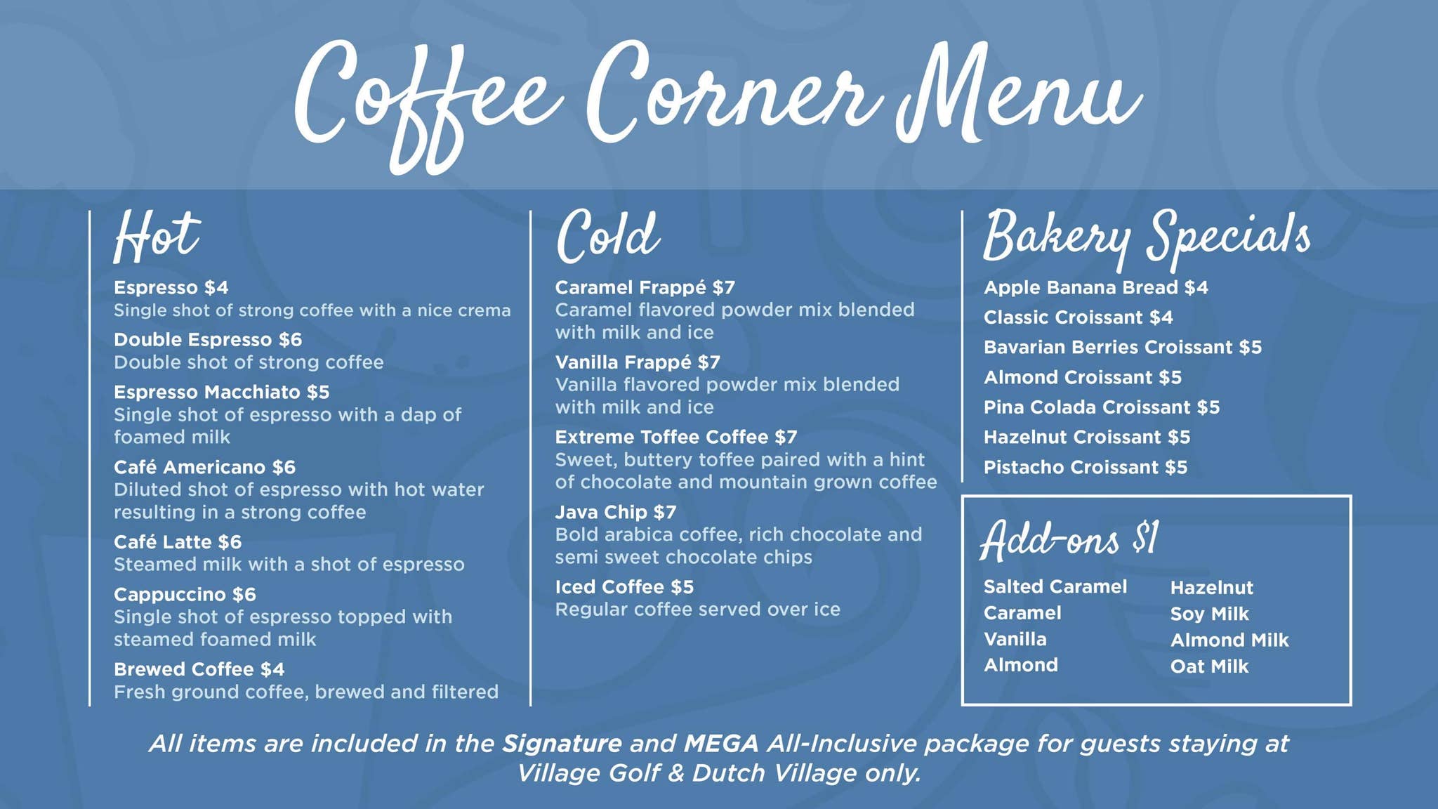 Coffee Corner Menu by Divi Resorts - Issuu