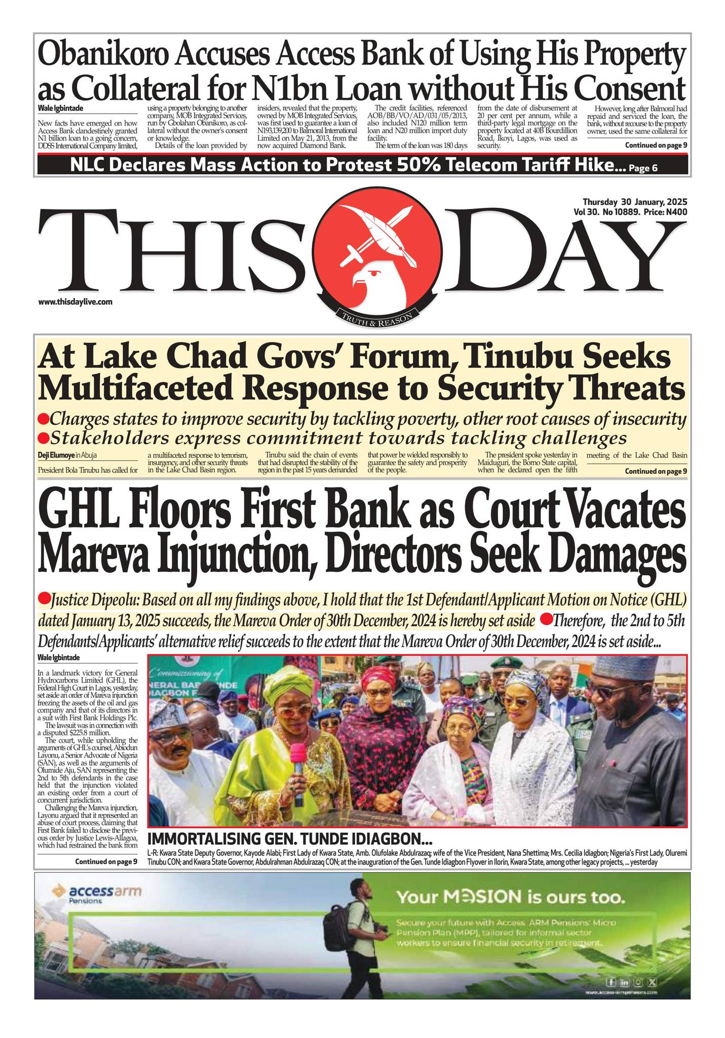 THURSDAY 30TH JANUARY 2025 by THISDAY Newspapers Ltd - Issuu