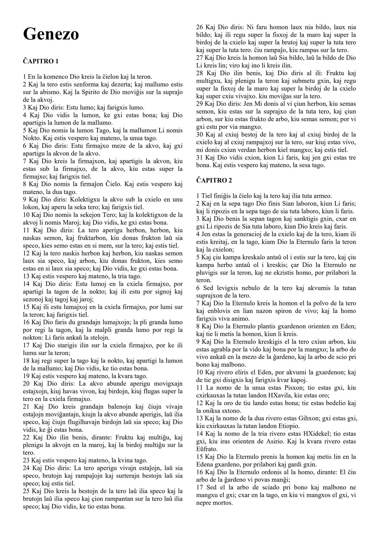 Esperanto - The Book of Genesis by Filipino Tracts and Literature ...