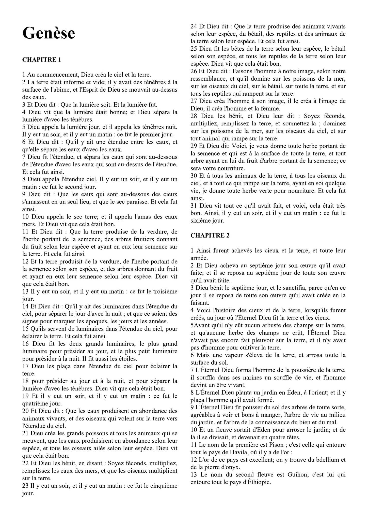 French - The Book of Genesis by Filipino Tracts and Literature Society ...