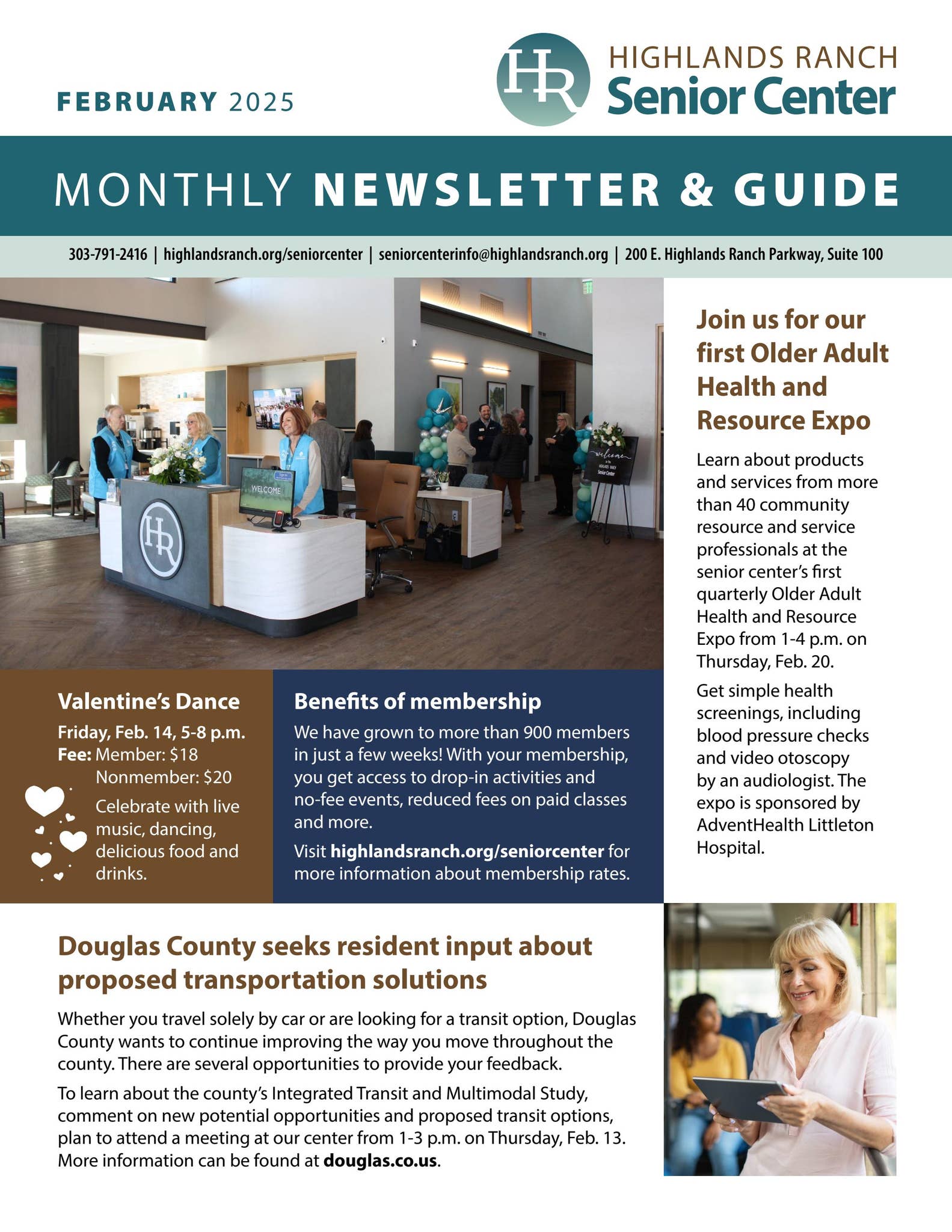 Senior Center Newsletter February 2025 by Highlands Ranch Metro ...