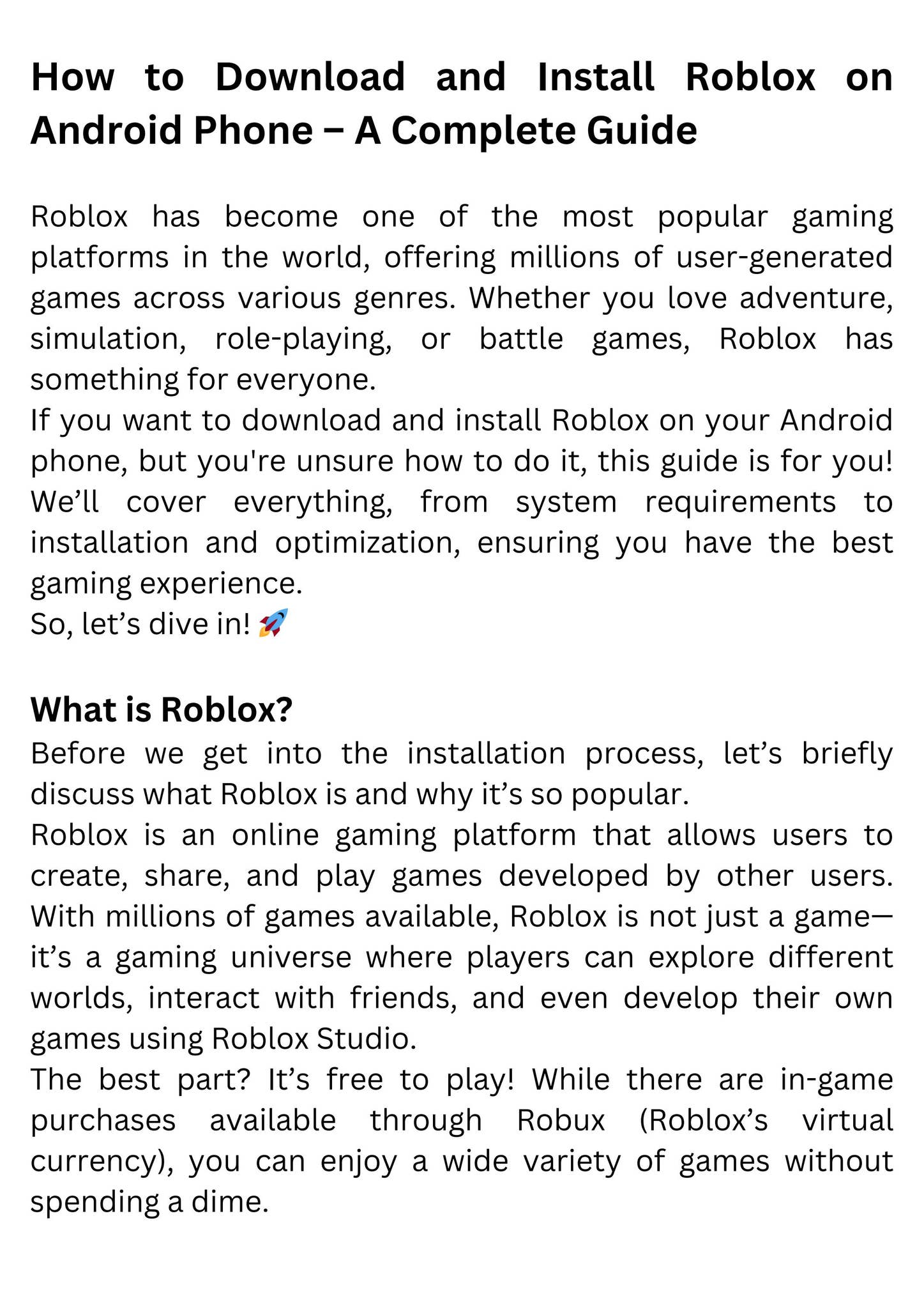 How to Download and Install Roblox on Android Phone? | Step by Step ...