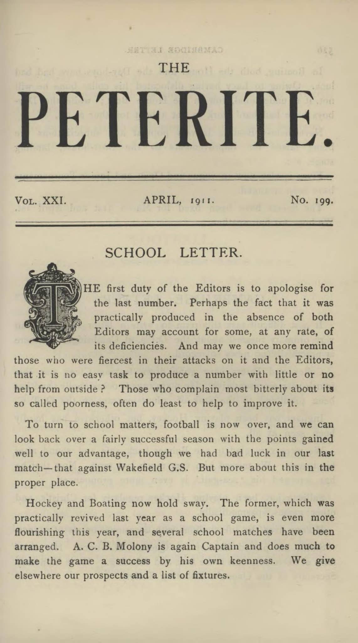 Peterite 1911-1915 by StPetersYork - Issuu