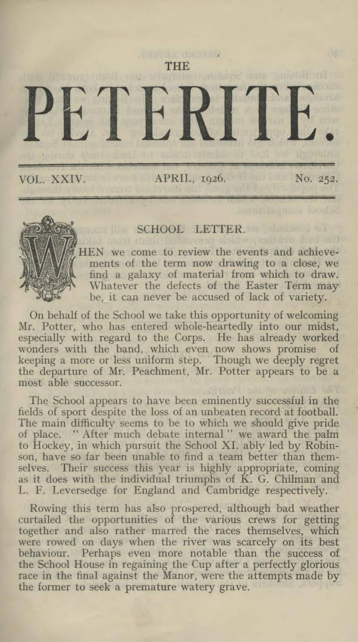 Peterite 1926-1930 by StPetersYork - Issuu