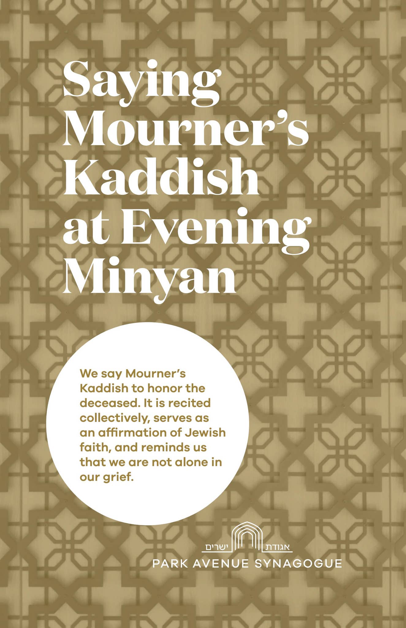 Saying Mourner’s Kaddish at Evening Minyan by pasyn - Issuu