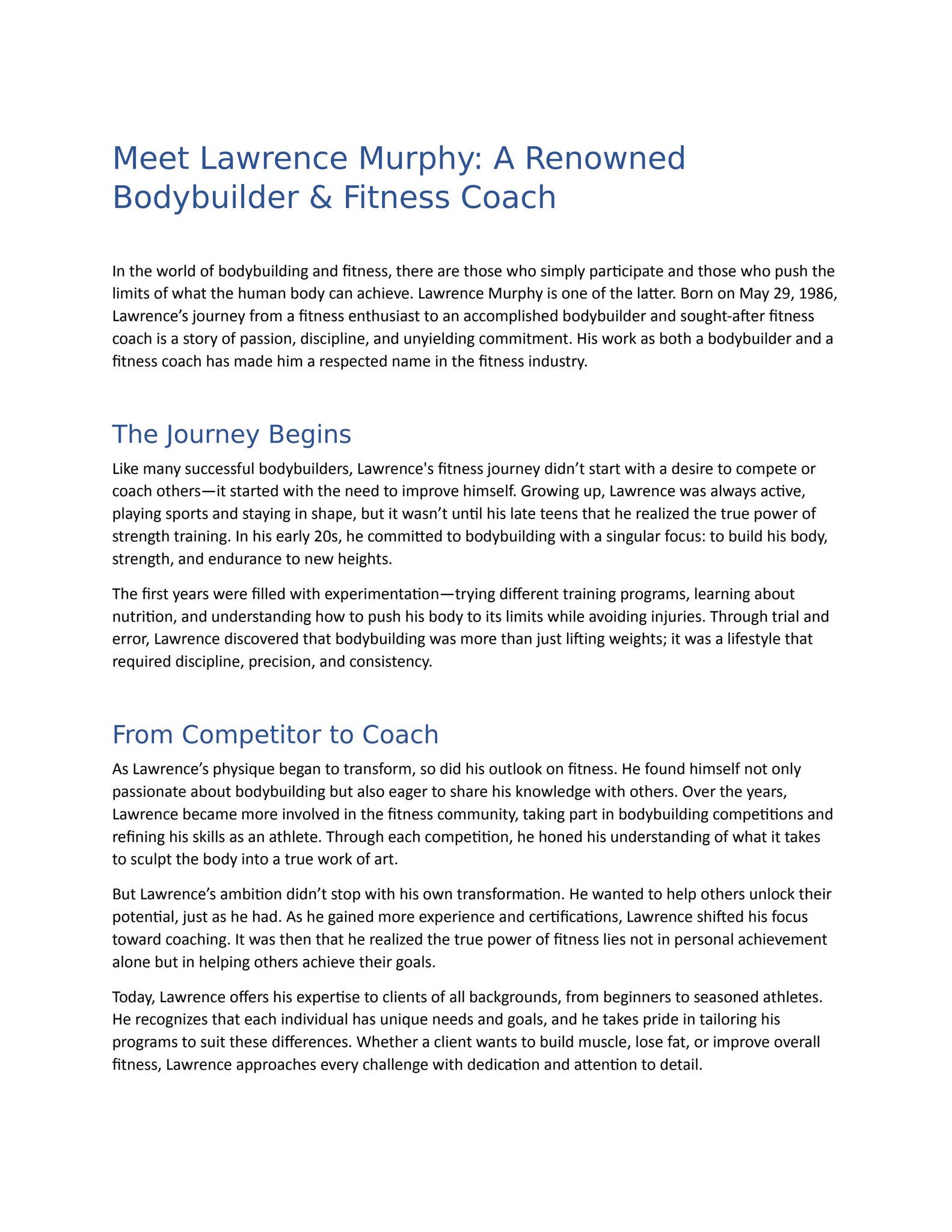 Meet Lawrence Murphy - Bodybuilder and Fintess Coach by Jake Parker - Issuu