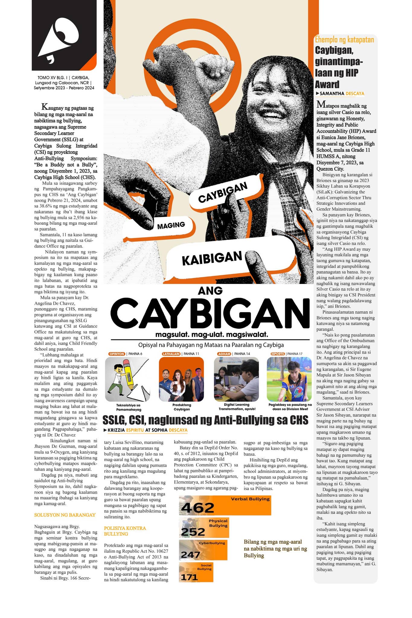 PAHINA NG BALITA_ ANG CAYBIGAN 2023-2024 by Ang Caybigan - Issuu