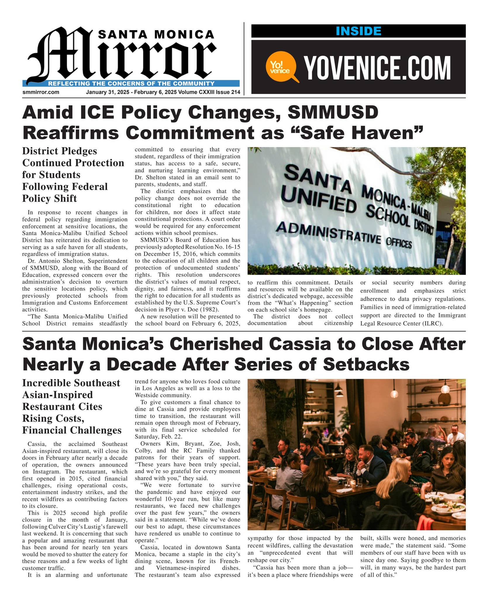Santa Monica Mirror / Yo! Venice: Jan 31, 2025 - Feb 06, 2025 by Mirror ...
