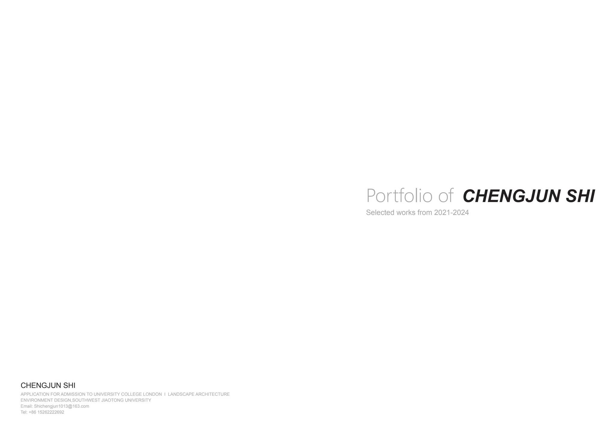 Portfolio of CHENGJUN SHI for Landscape Architecture by 石cj - Issuu