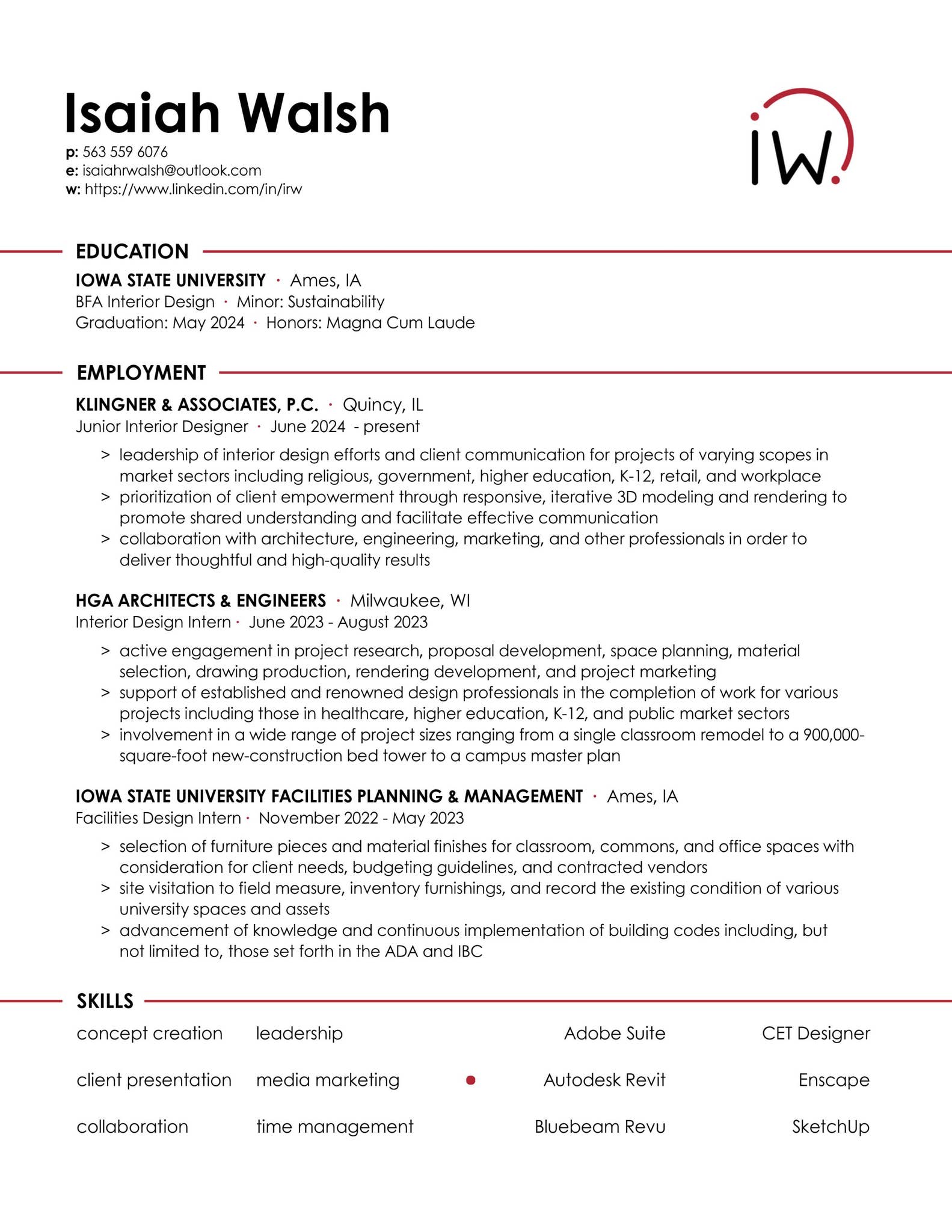 ISAIAH WALSH 2025 RESUME by iw.int.dsn - Issuu