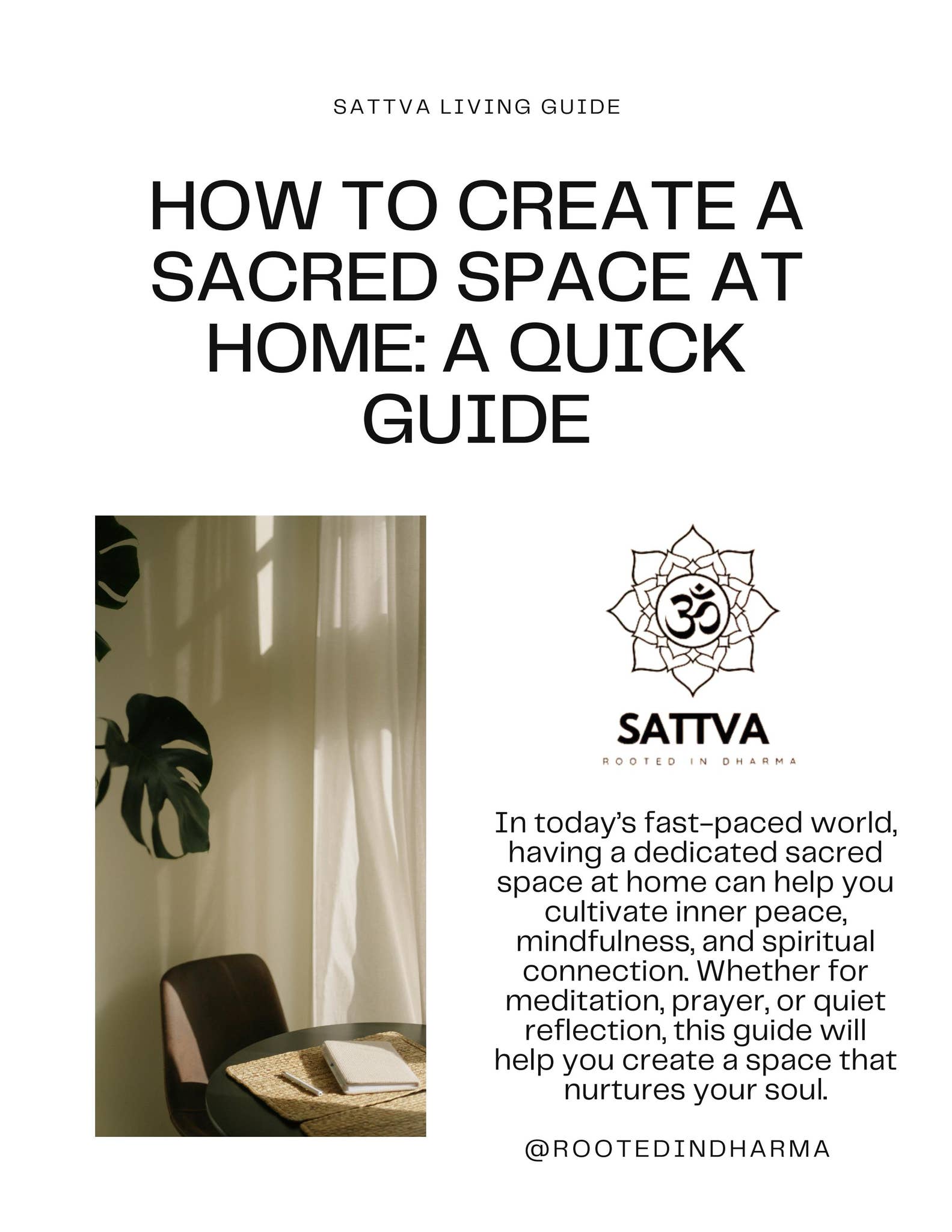 How to Create a Sacred Space at Home A Quick Guide by RootedInDharma ...