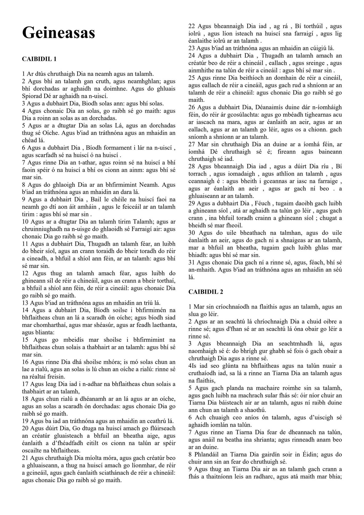 Irish - The Book of Genesis by Filipino Tracts and Literature Society ...