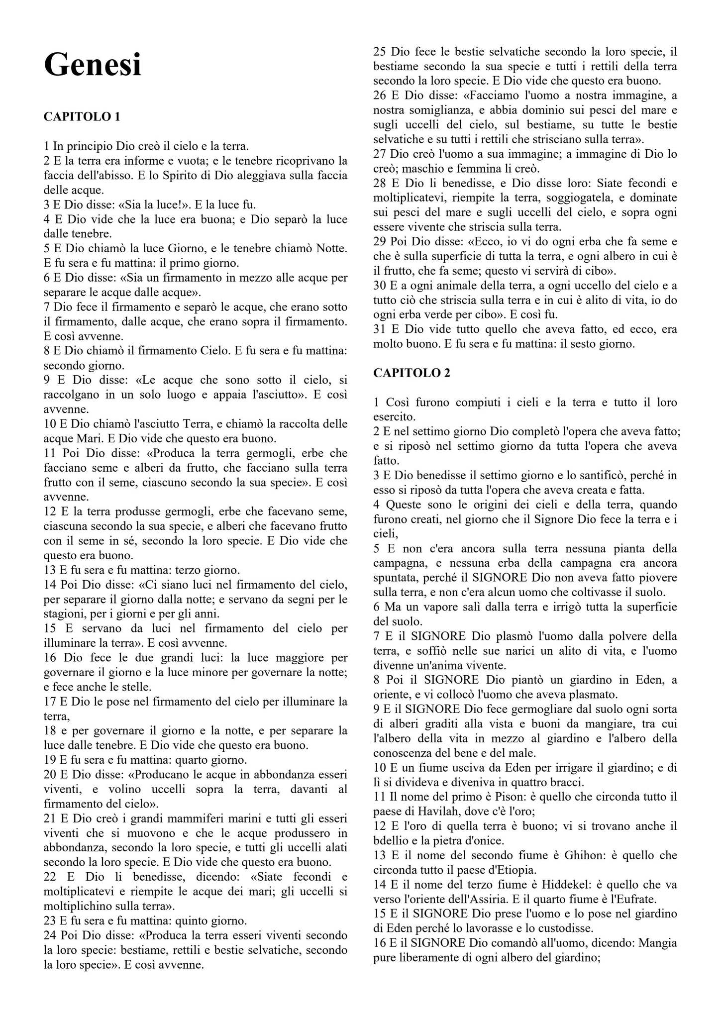 Italian - The Book of Genesis by Filipino Tracts and Literature Society ...