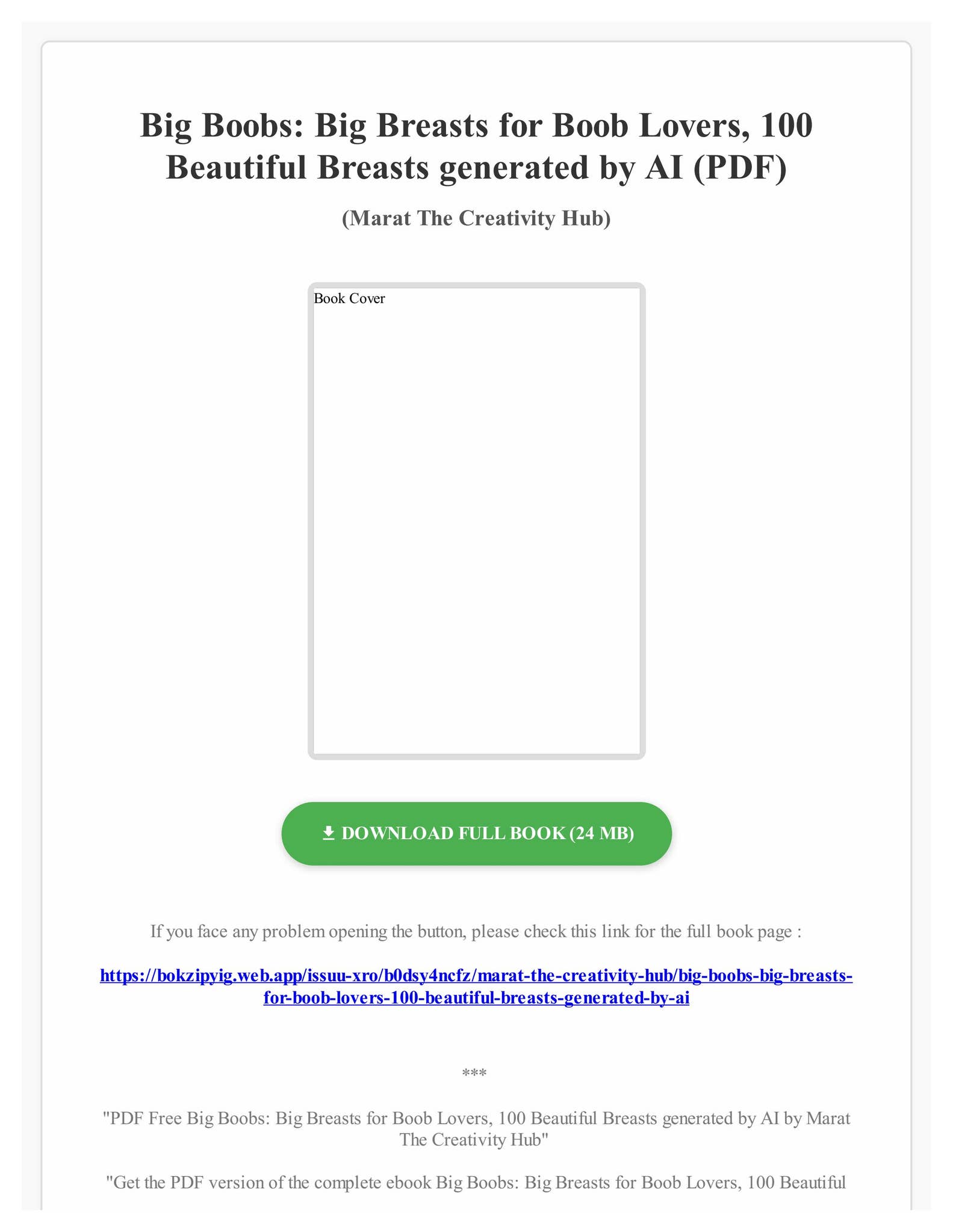 Pdf Free Big Boobs Big Breasts For Boob Lovers 100 Beautiful Breasts Generated By Ai By Marat