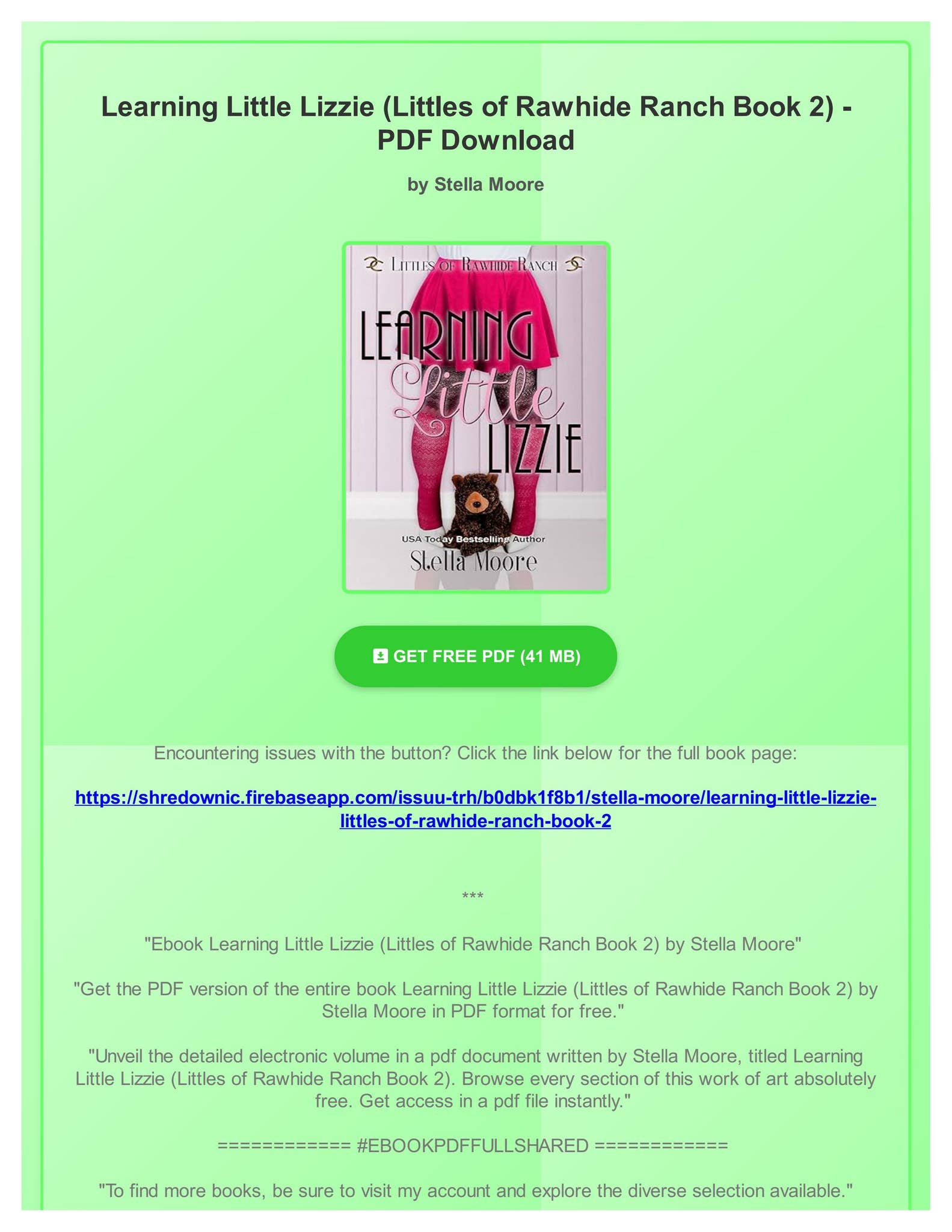 Ebook Learning Little Lizzie (Littles of Rawhide Ranch Book 2) by ...