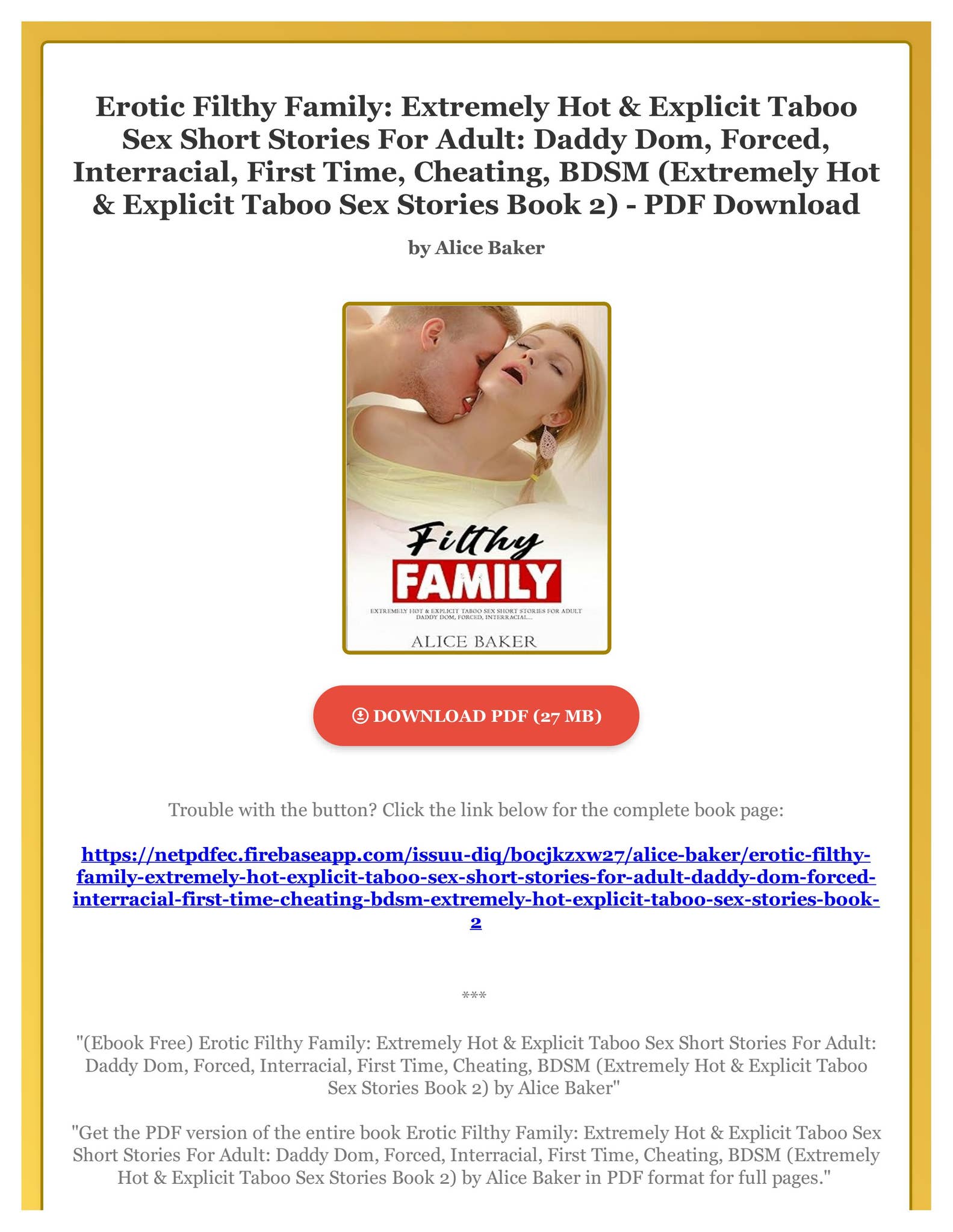 (Ebook Free) Erotic Filthy Family: Extremely Hot & Explicit Taboo Sex ...