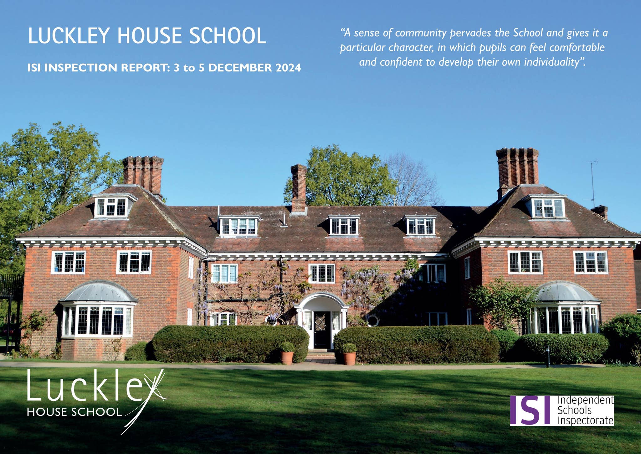 ISI Report December 2024 by Luckley House School - Issuu