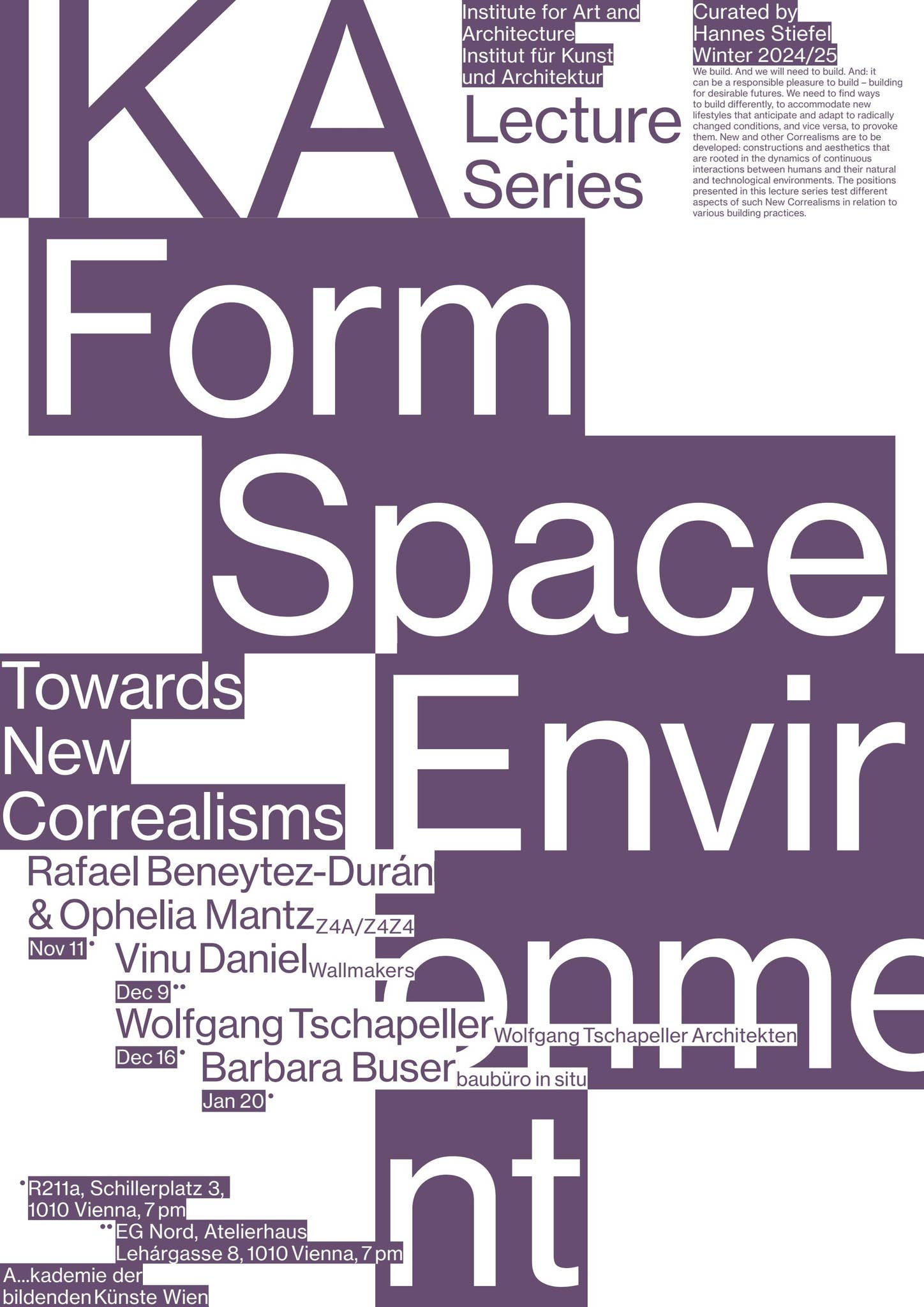 IKA Lecture Series Winter 2024 by IKA Institute for Art and ...