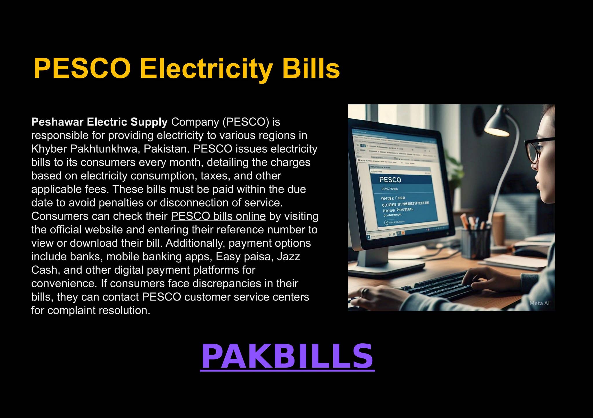 A Comprehensive Guide to PESCO Electricity Bills by Pakbills - Issuu