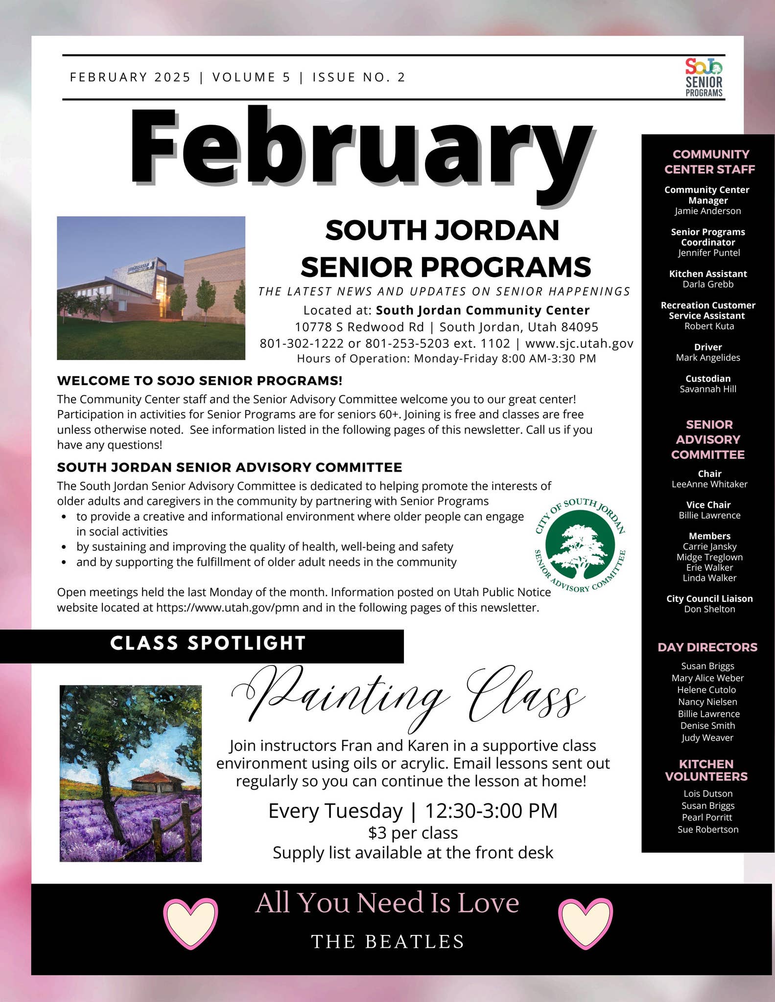 Senior Programs Newsletter - February 2025 by South Jordan City - Issuu