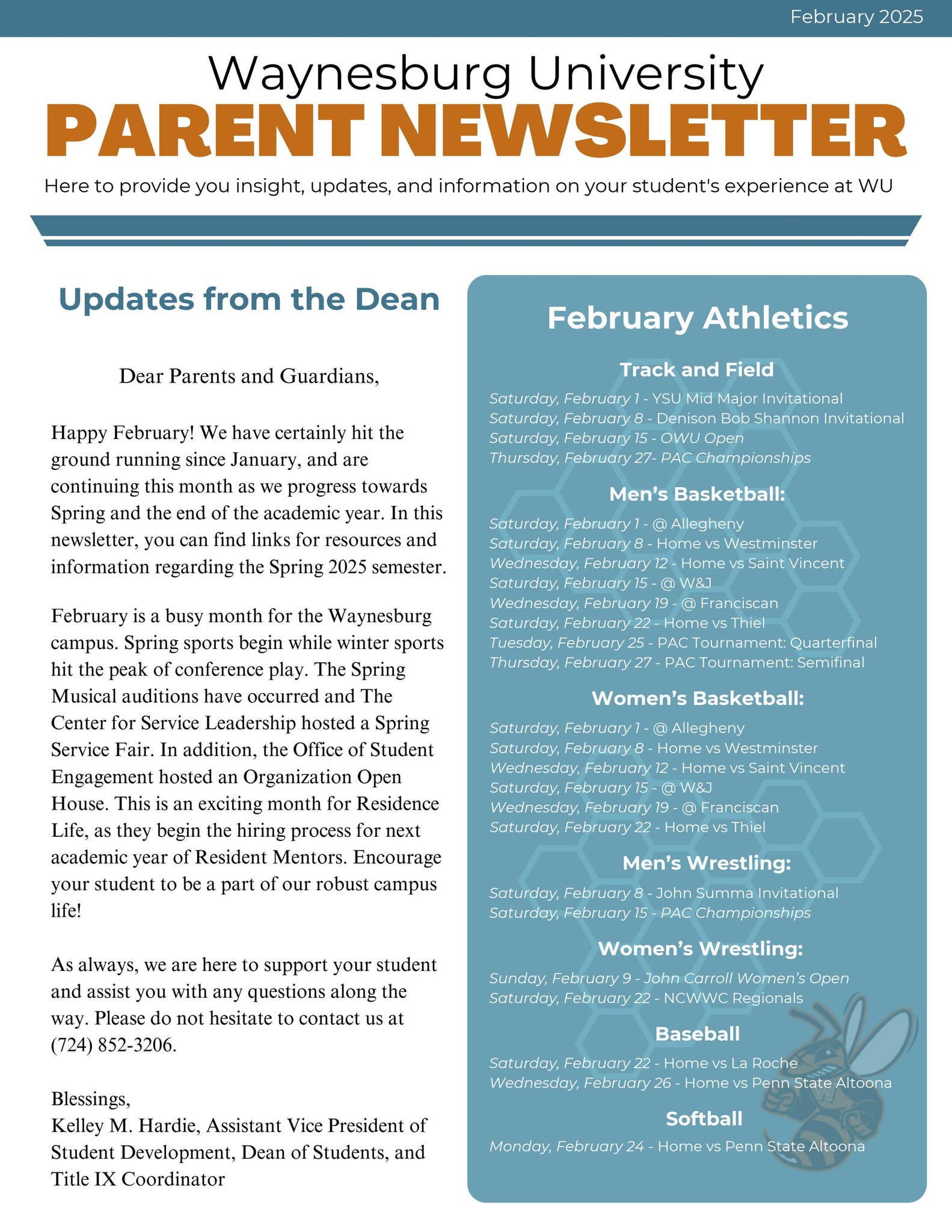 Parent Newsletter February 2025 by Waynesburg University - Issuu