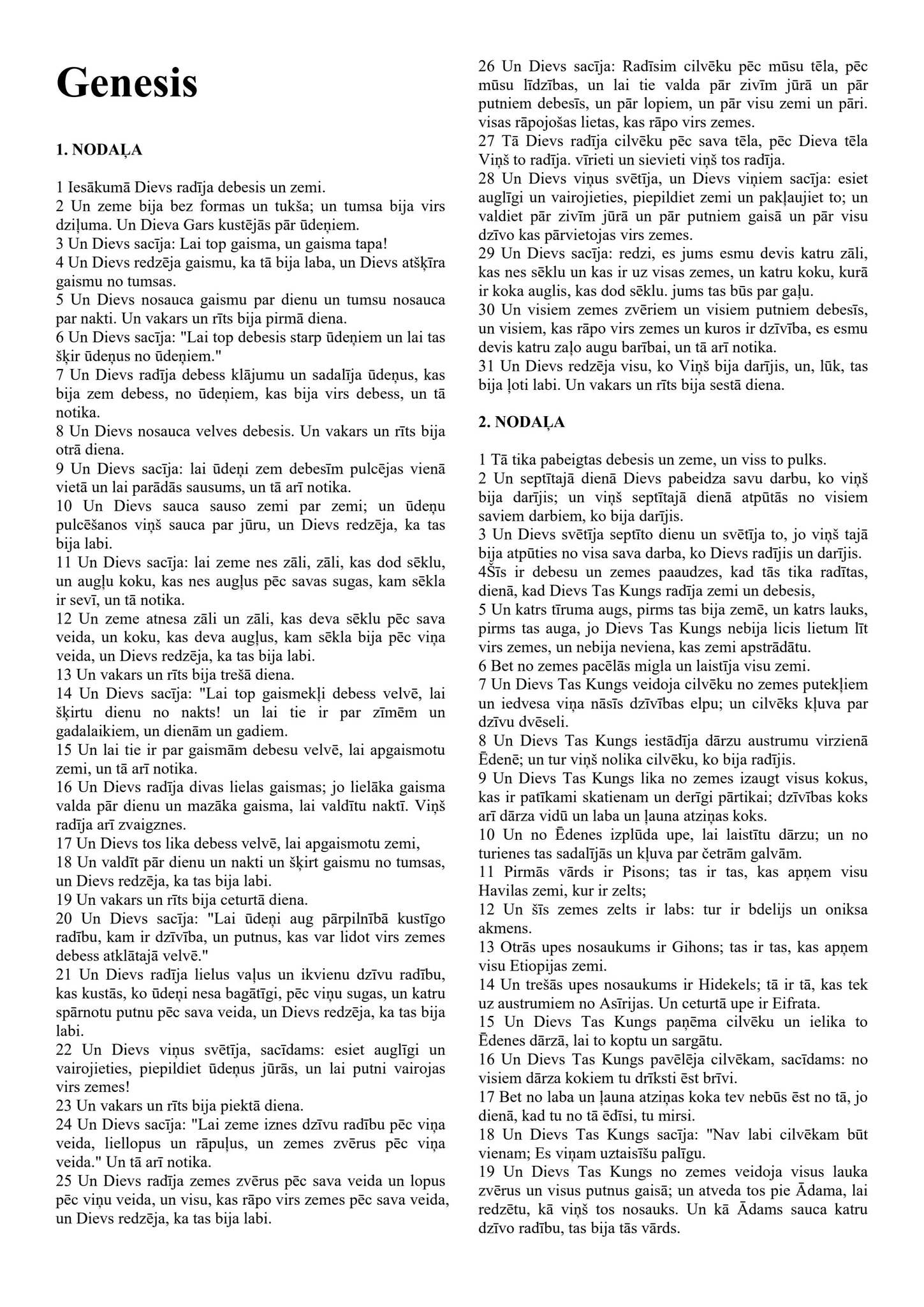 Latvian - The Book of Genesis by Filipino Tracts and Literature Society ...