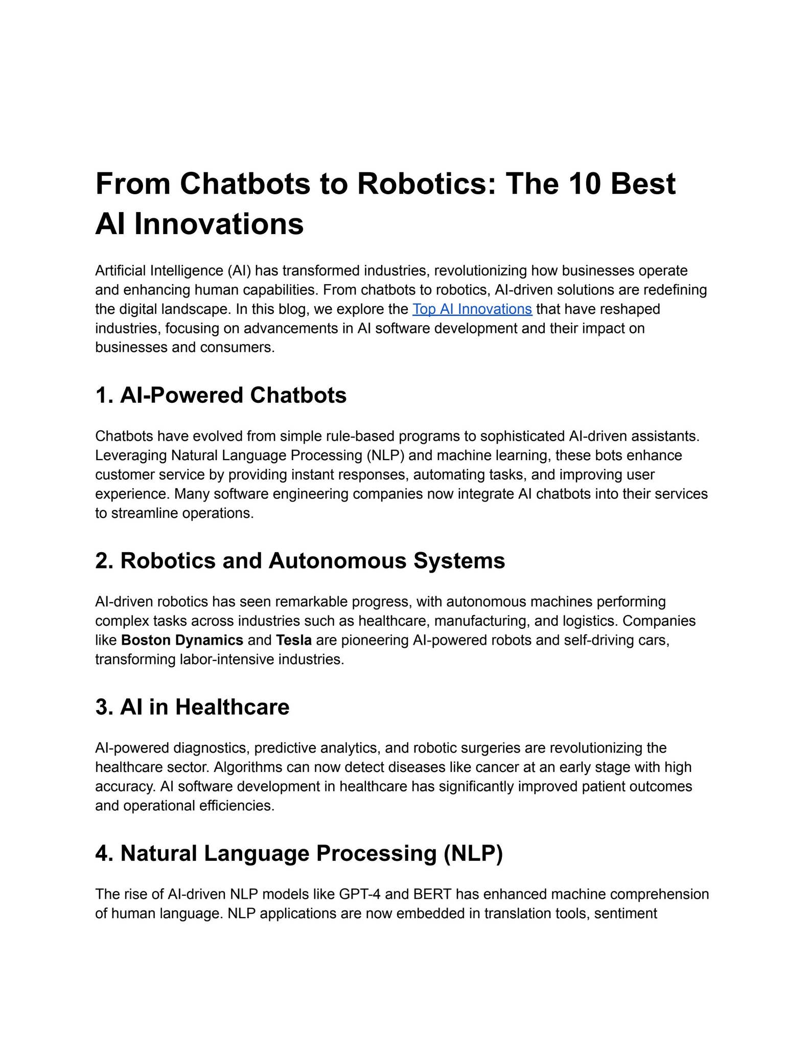 AI innovation by Custom Software Development - Issuu