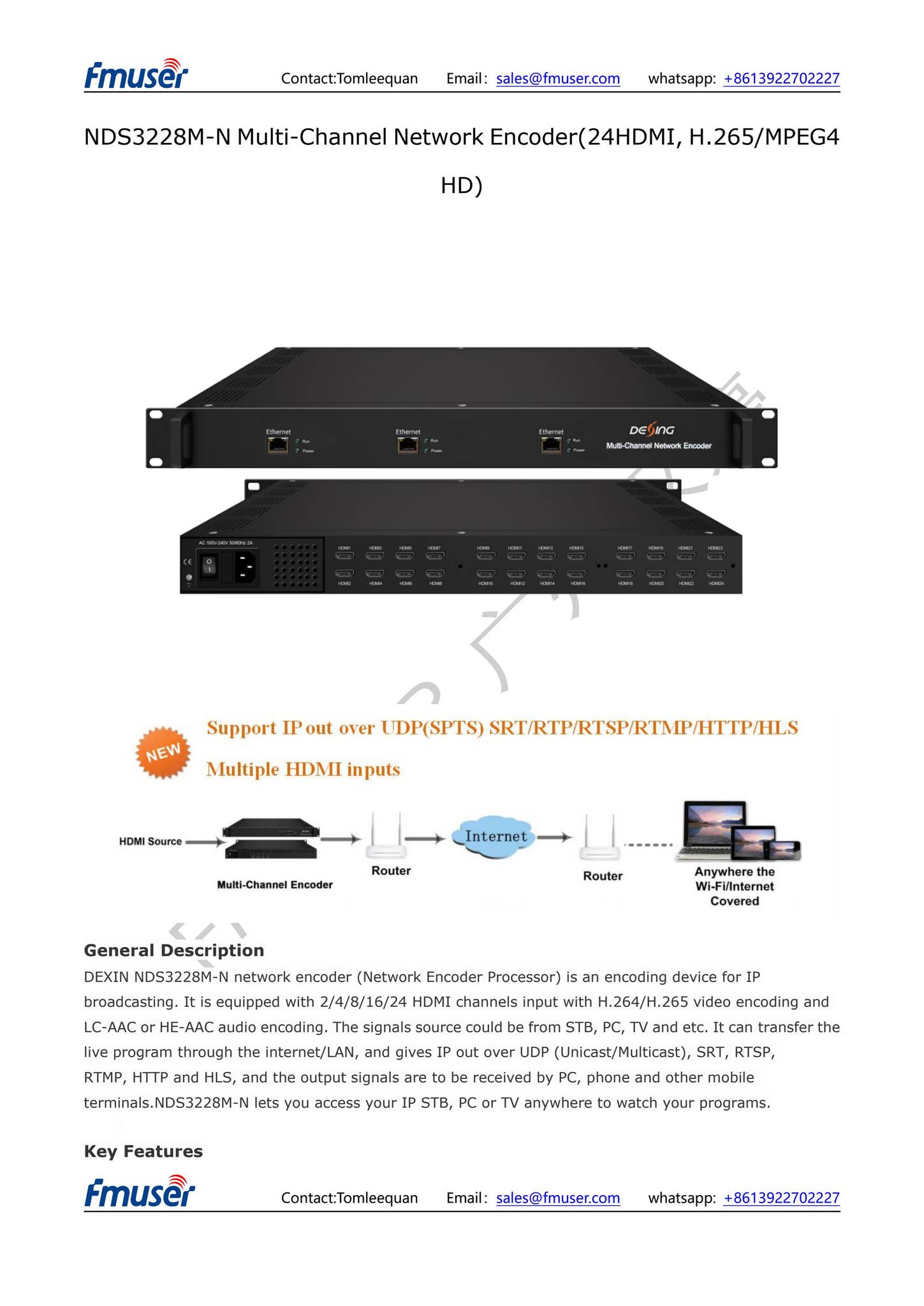 NDS3228M-N Multi-Channel HDMI Network Encoder by FMUSER Broadcast - Issuu