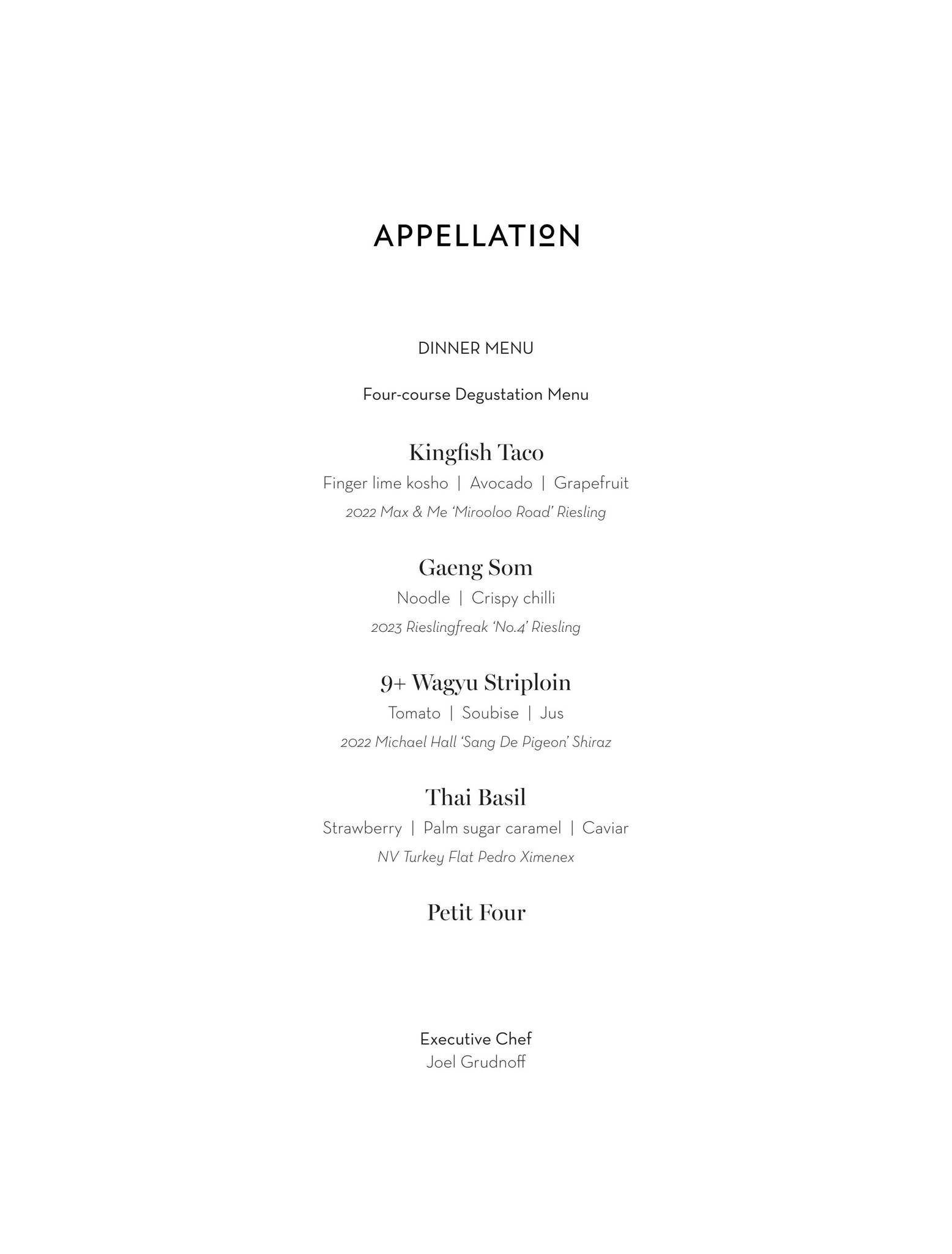 TLB | Appellation Sample Menu by Baillie Lodges - Issuu