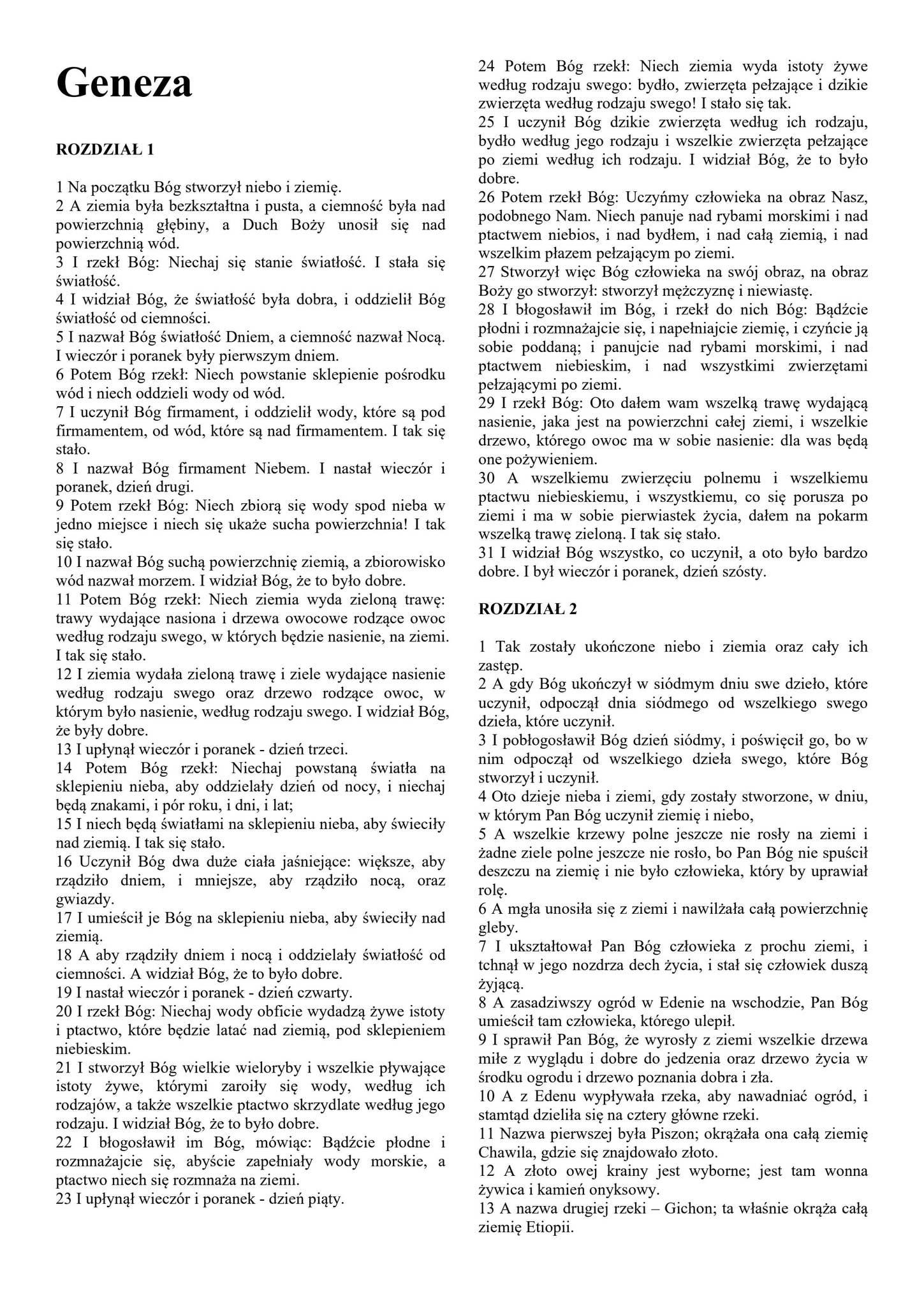 Polish - The Book of Genesis by Filipino Tracts and Literature Society ...