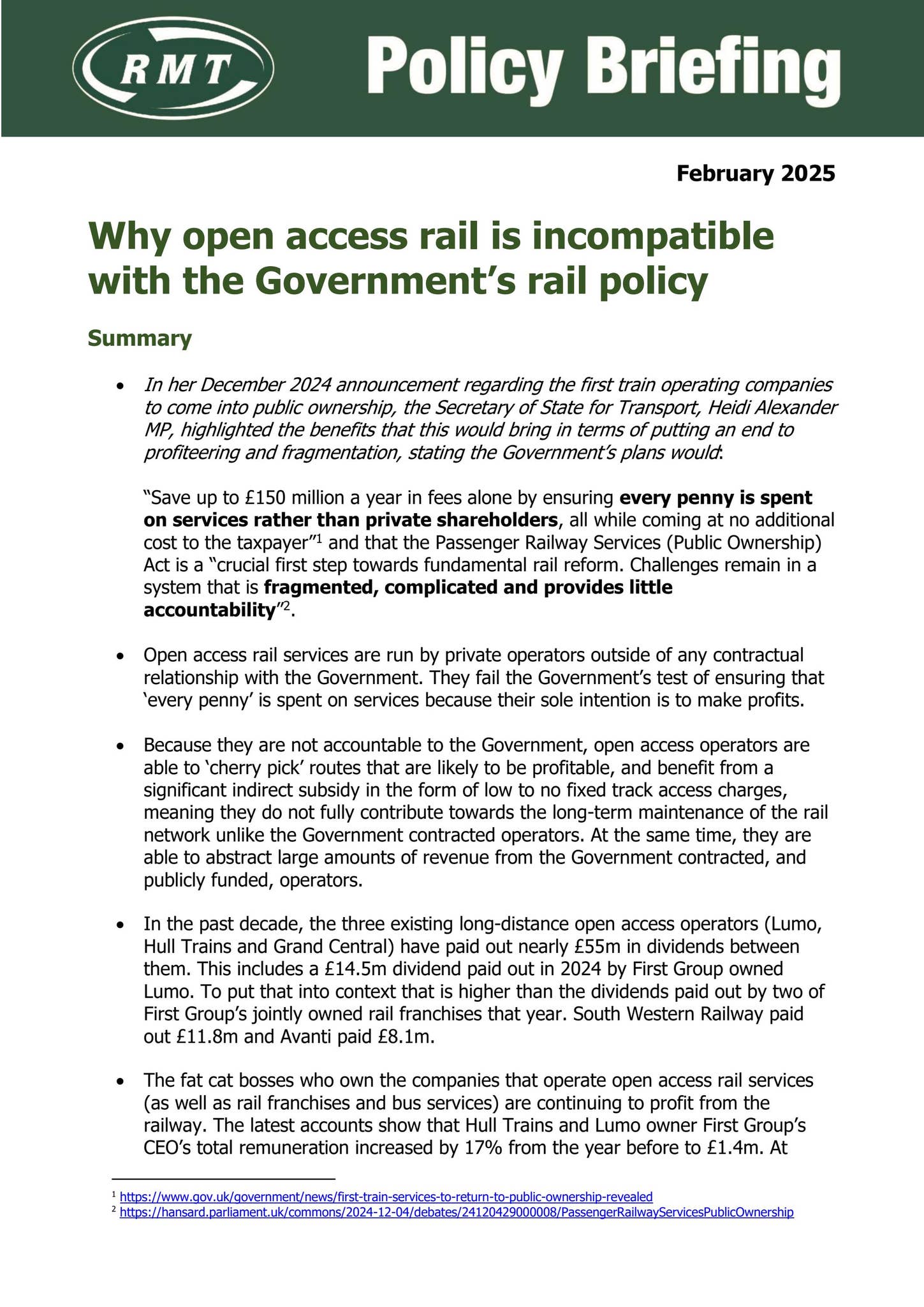 Why open access rail is incompatible with the Government’s rail policy ...