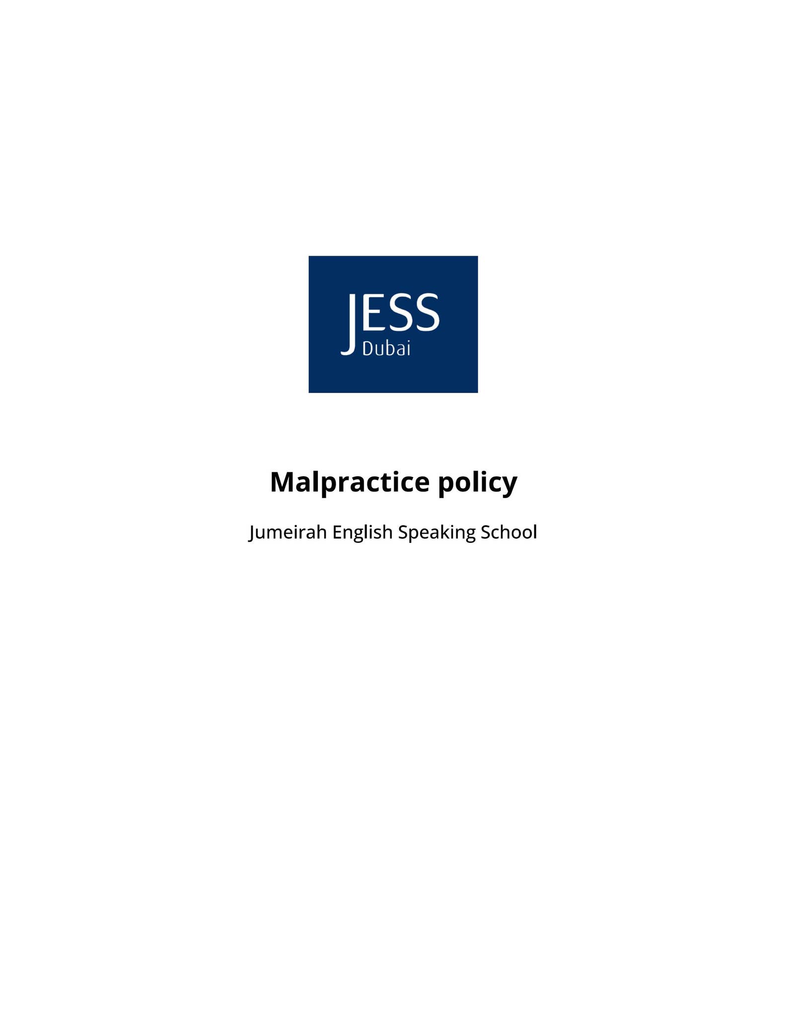 Examination Malpractice Policy by JESS Dubai - Issuu