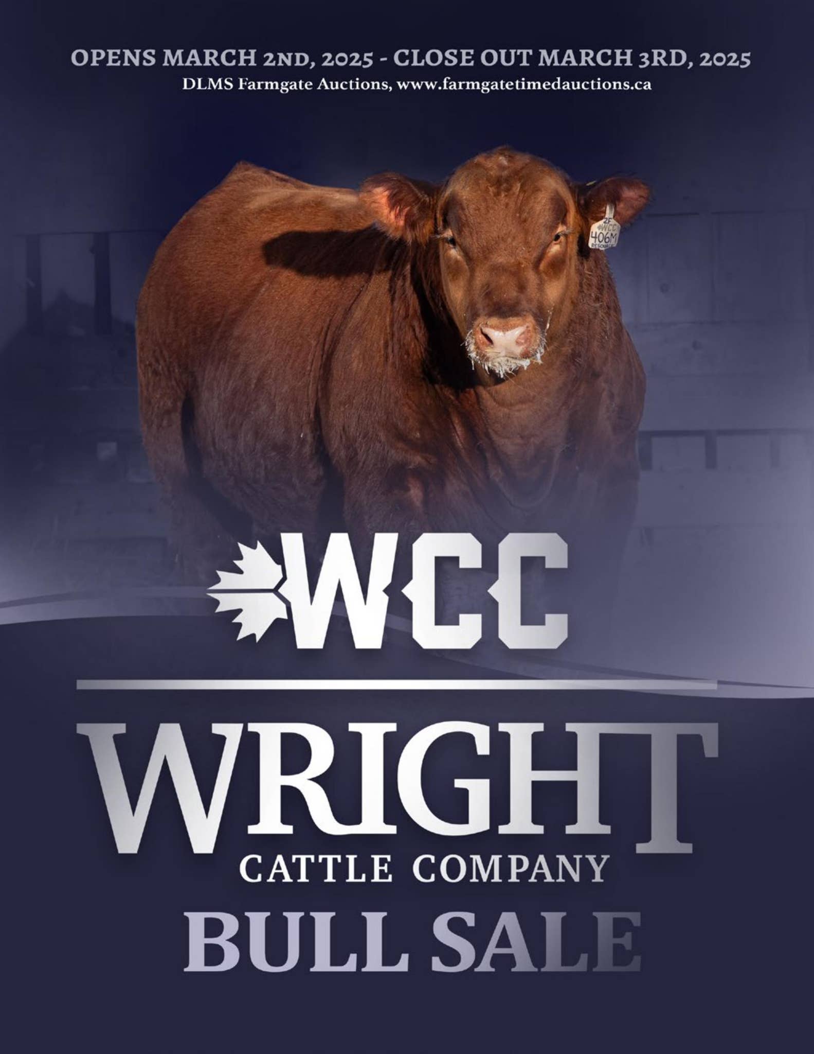 Wright Cattle Co Online Bull Sale 2025 - DLMS Farm Gate Timed Auction ...