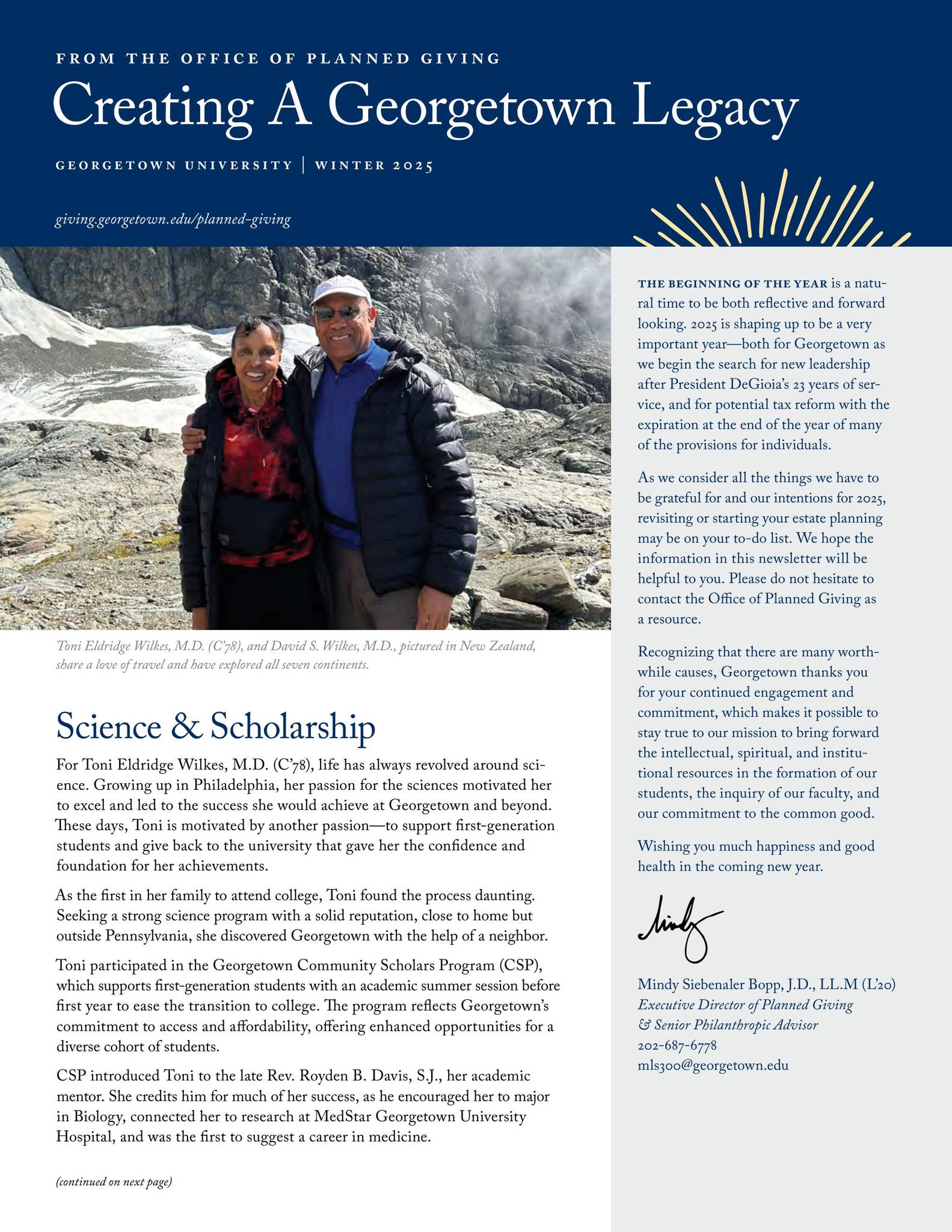Creating a Georgetown Legacy: Winter 2025 Issue by Georgetown ...