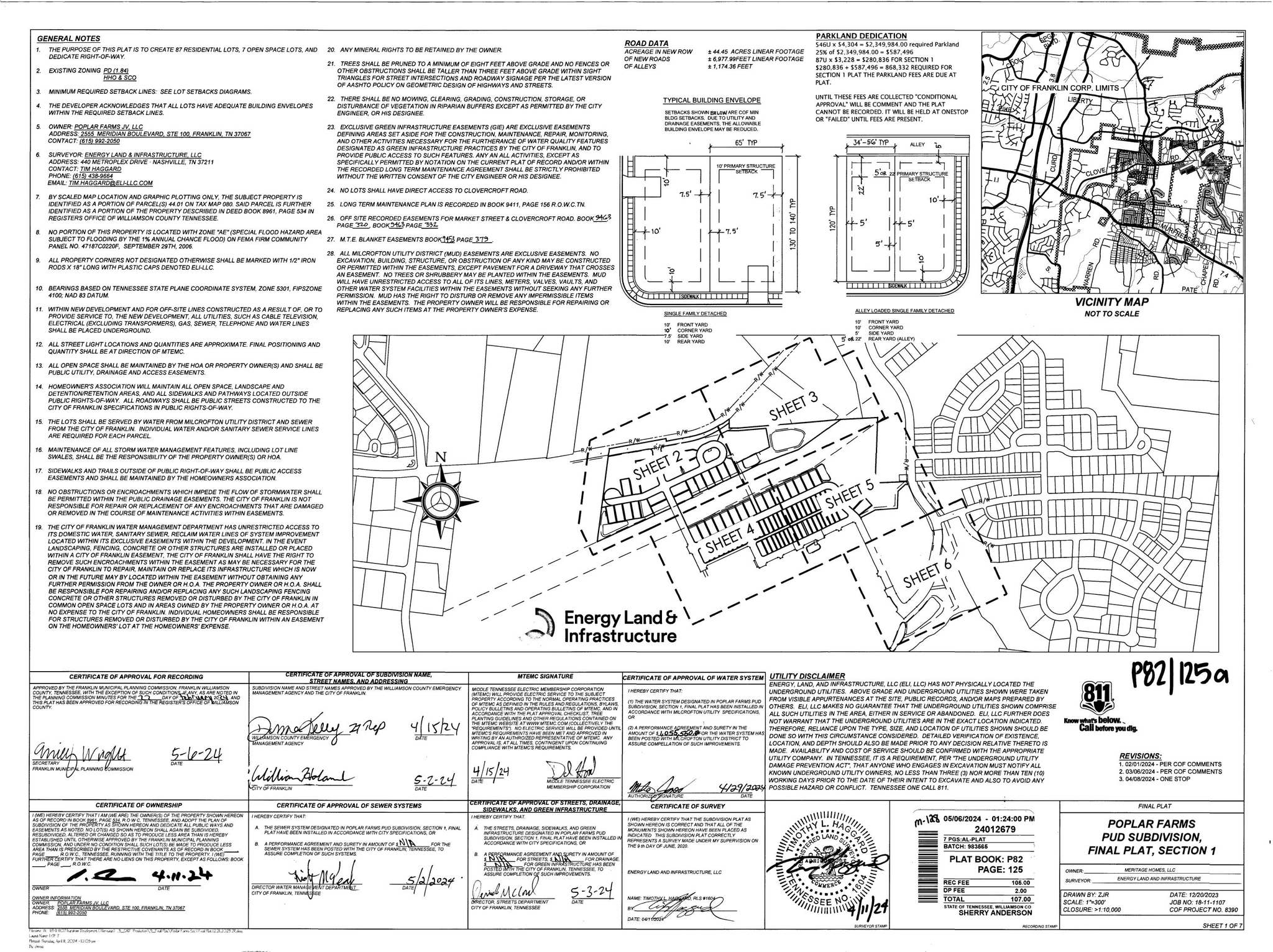 Section 1 Recorded Plat by Signature Homes - Issuu