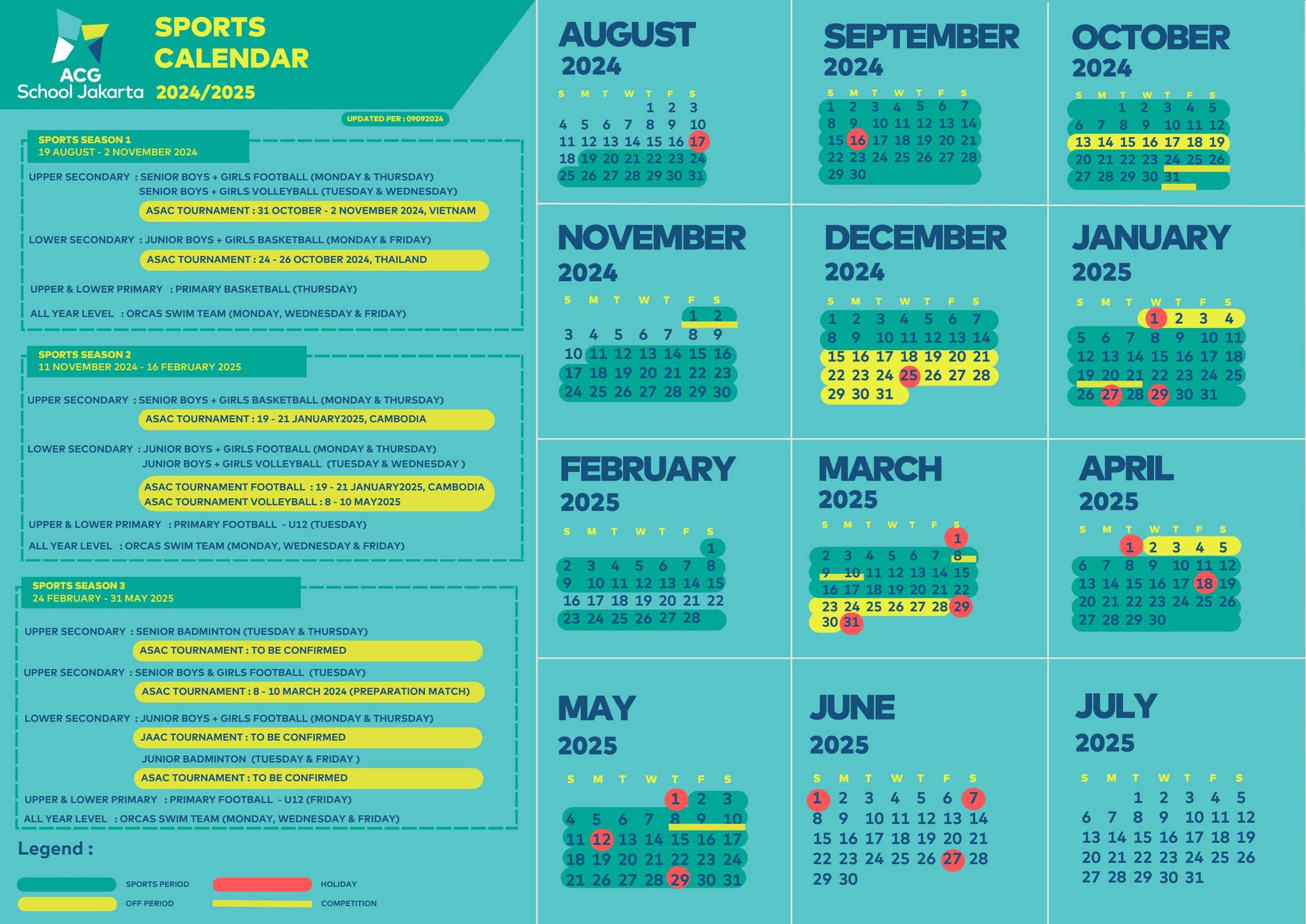 Extra Curricular Activities (ECA) Calendar 2024/2025 by ACG Schools - Issuu