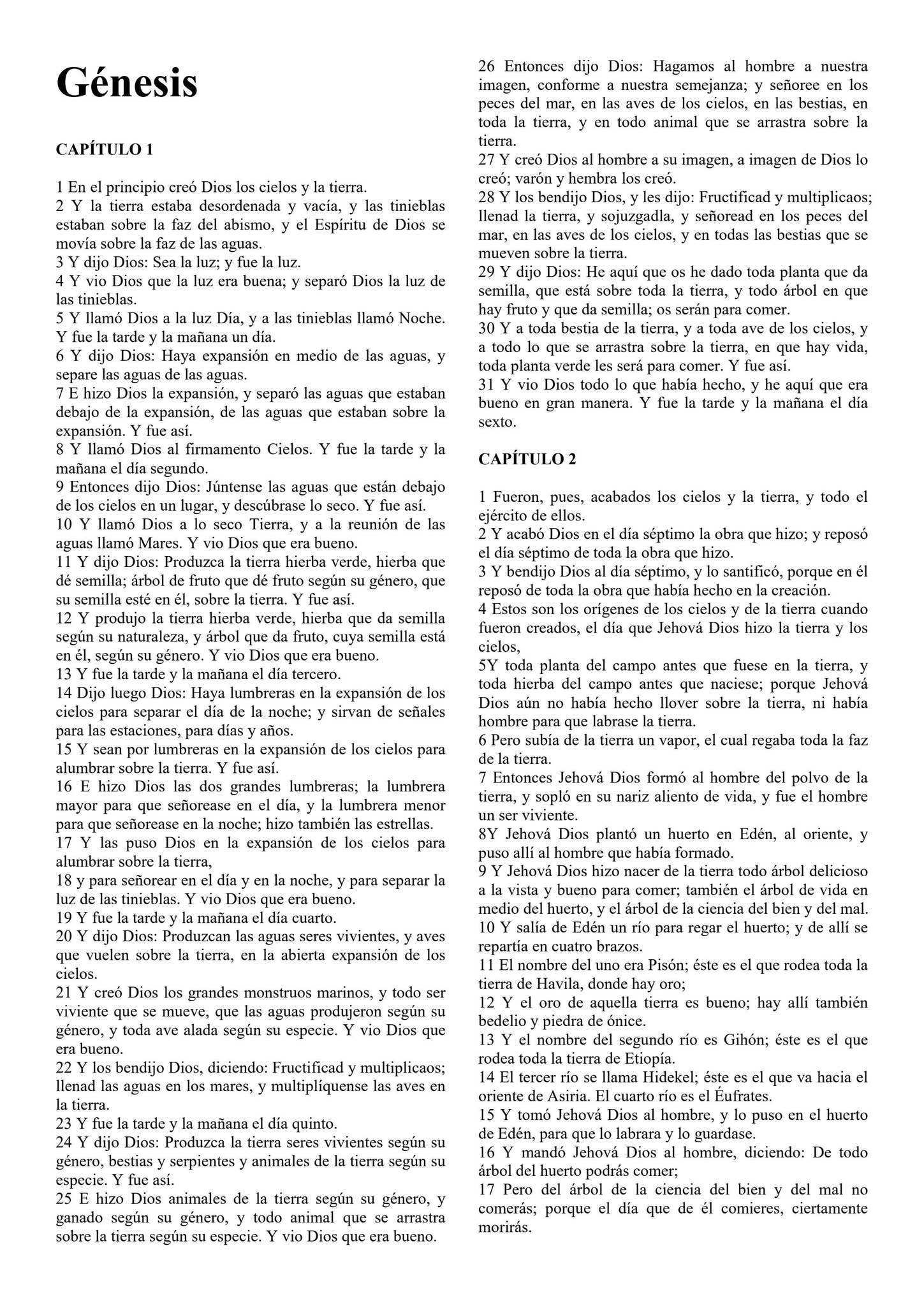 Spanish - The Book of Genesis by Filipino Tracts and Literature Society ...