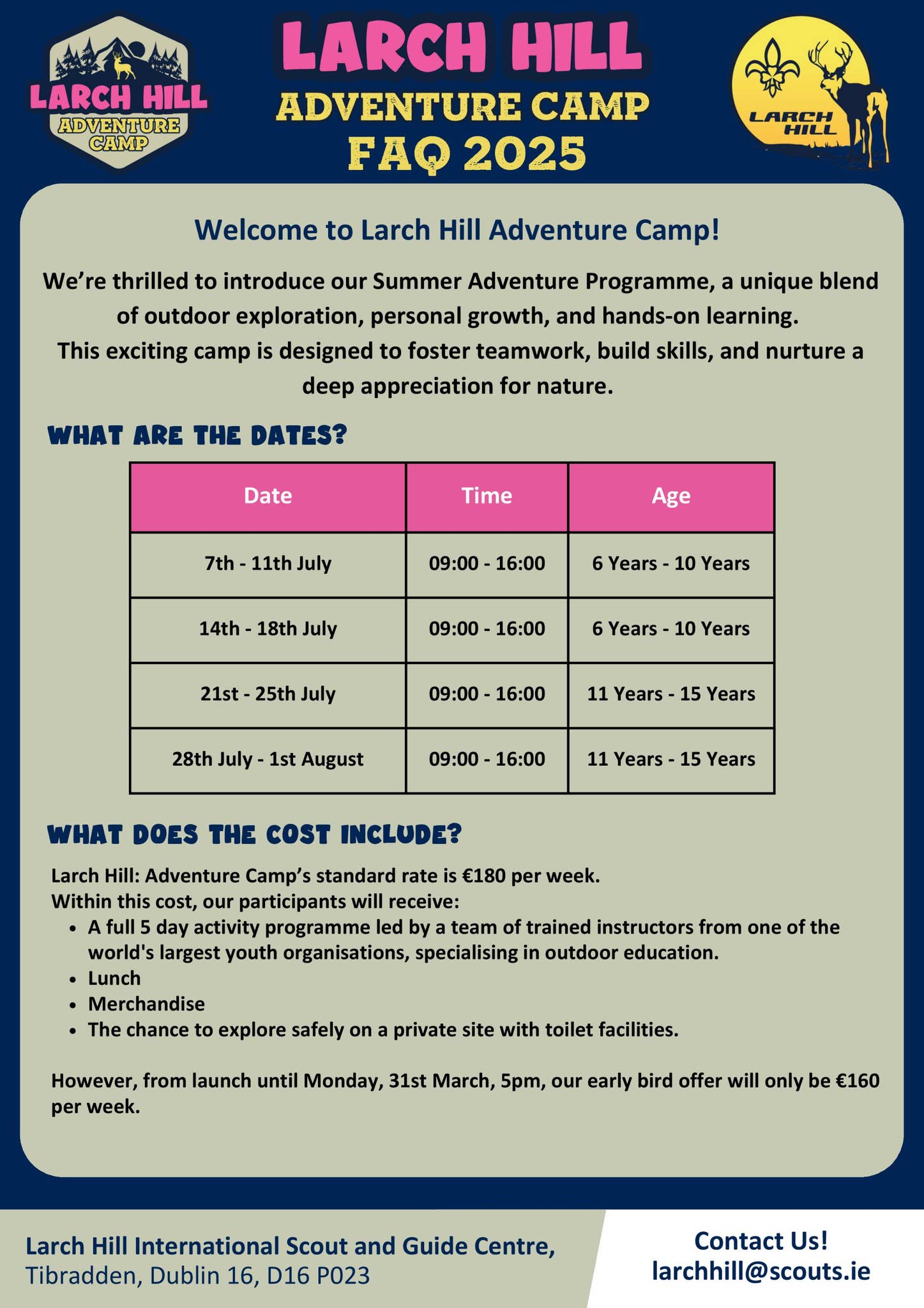Larch Hill Adventure Camp FAQ by Scouting Ireland - Issuu