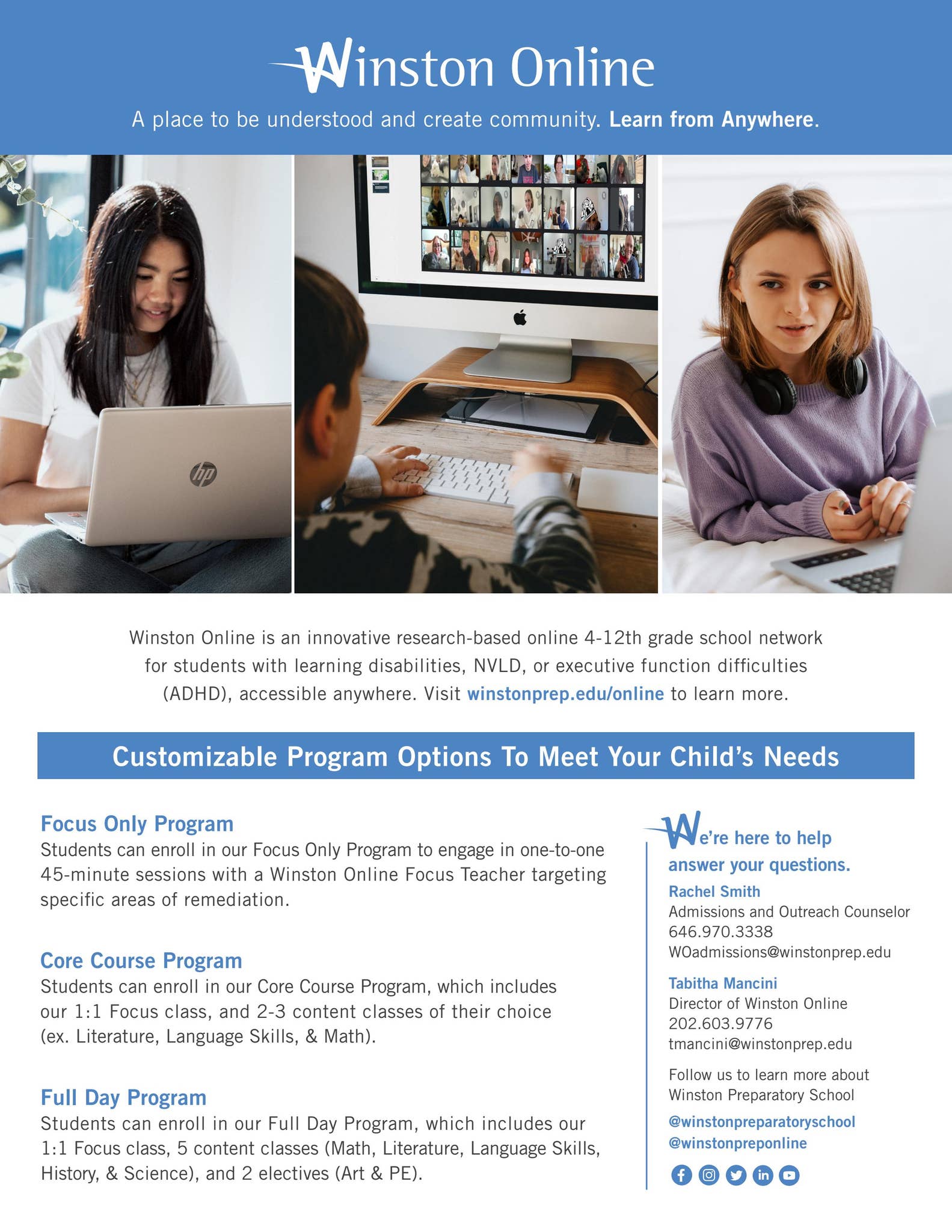 Winston Online Customizable Programs by Winston Preparatory School - Issuu