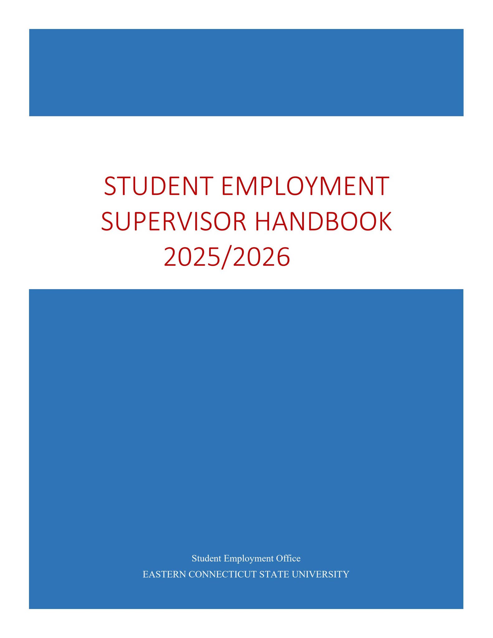 Handbook for Student Employment (Supervisor) 2025 by ...
