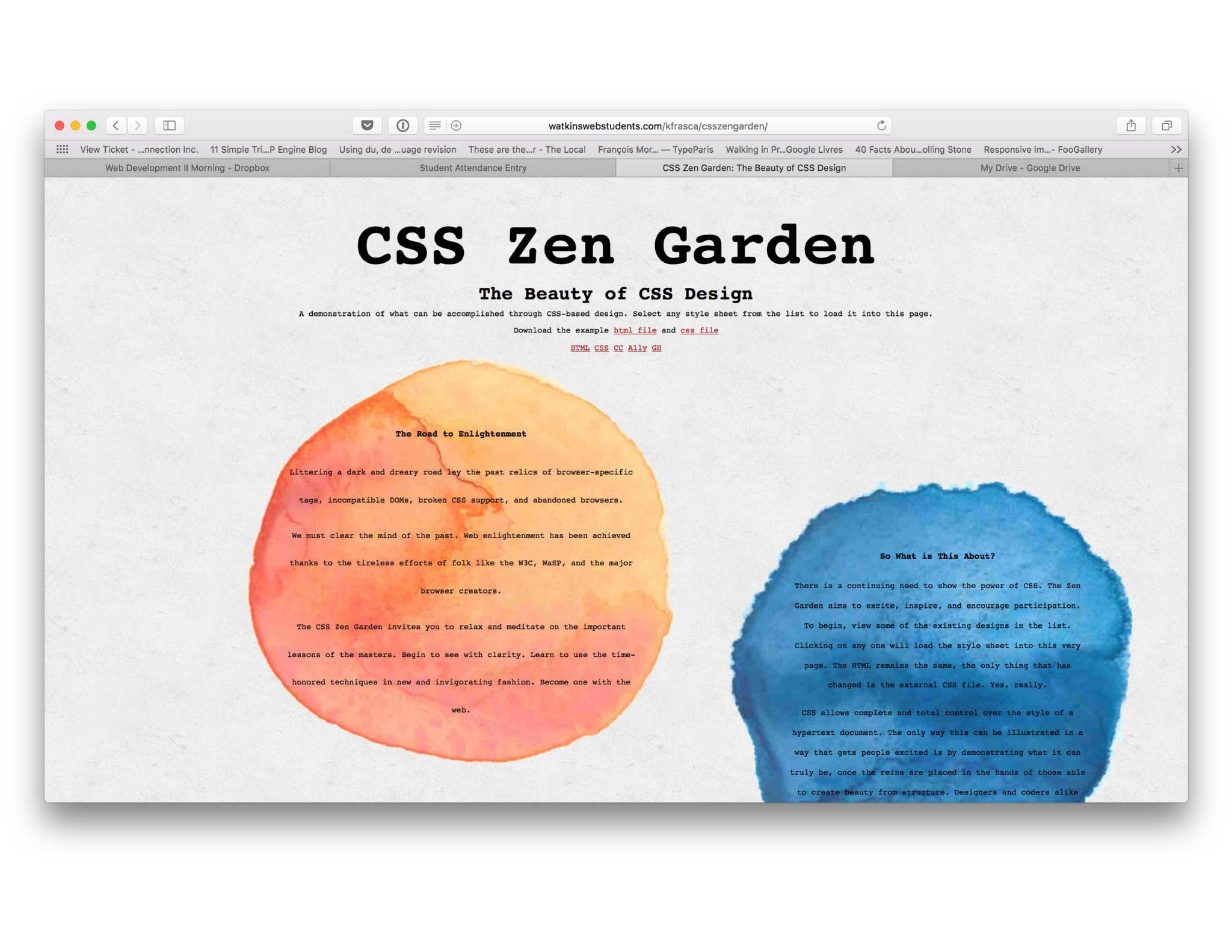 CSS Zen Garden Website by Kristen Frasca by Belmont Digital Repository ...