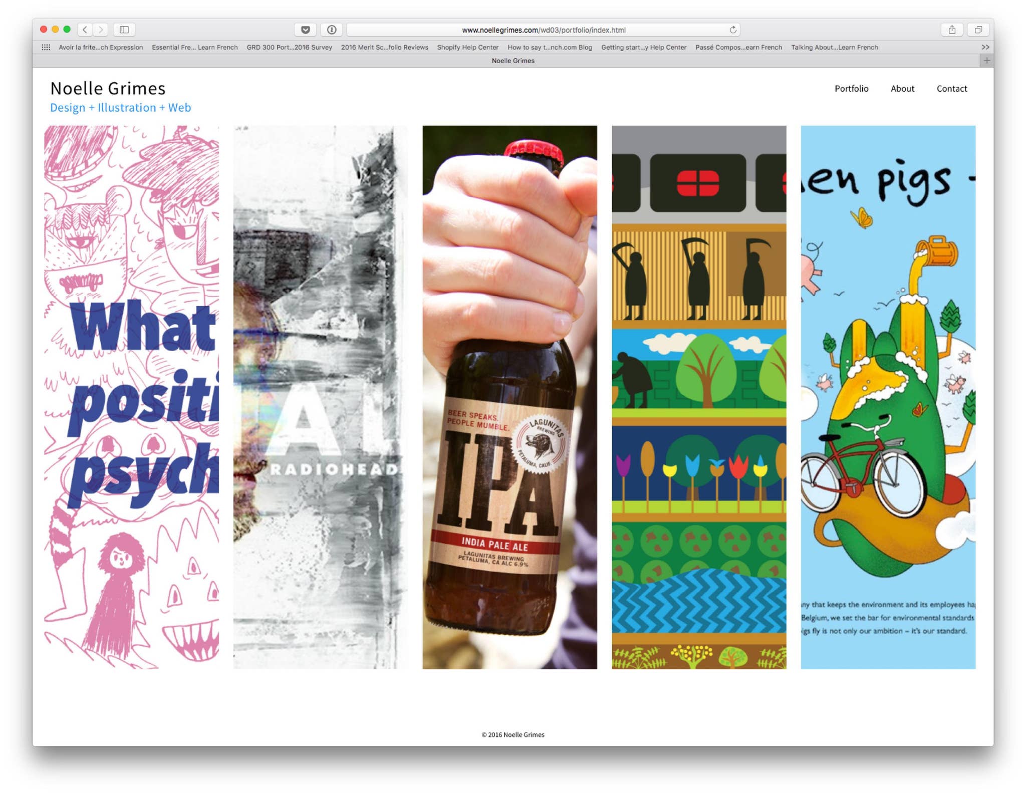 Personal Portfolio Website by Noelle Grimes by Belmont Digital ...