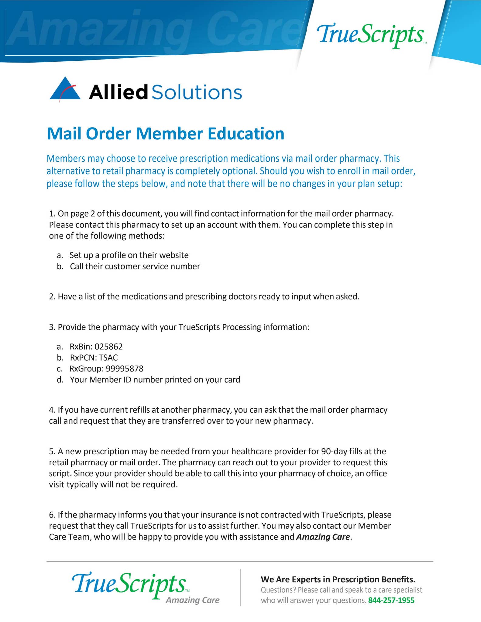 Mail Order Member Education | Allied Solutions + TrueScripts by The MJ ...