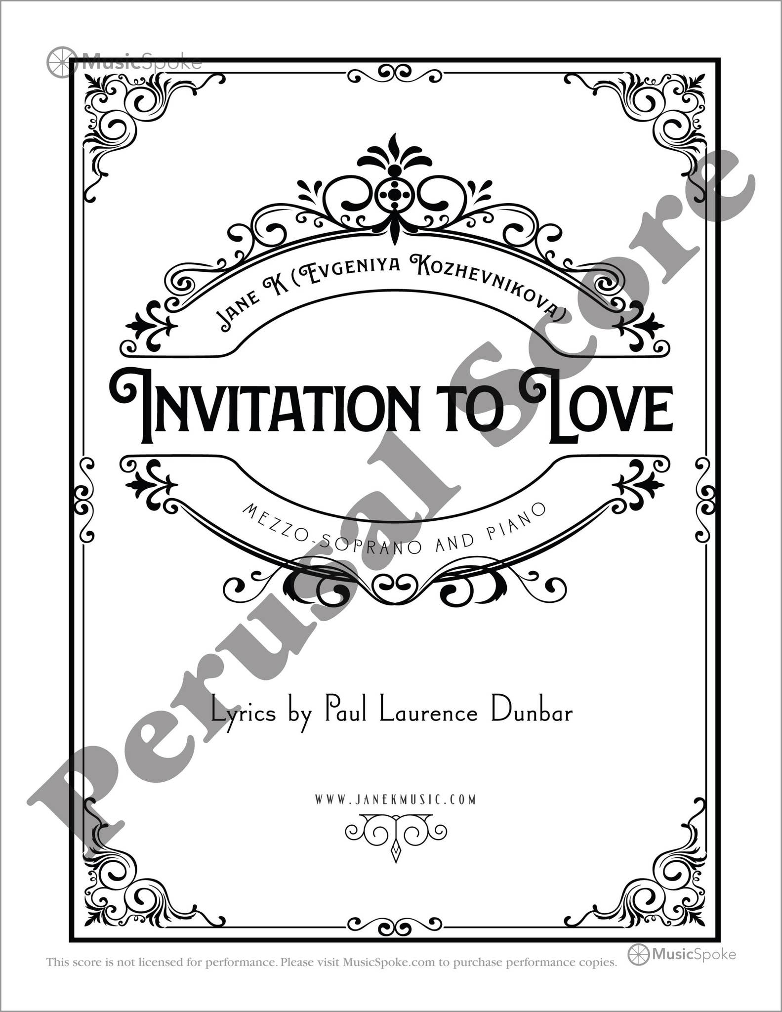 Invitation to Love | Mezzo Soprano | Jane Kozhevnikova | MusicSpoke by ...