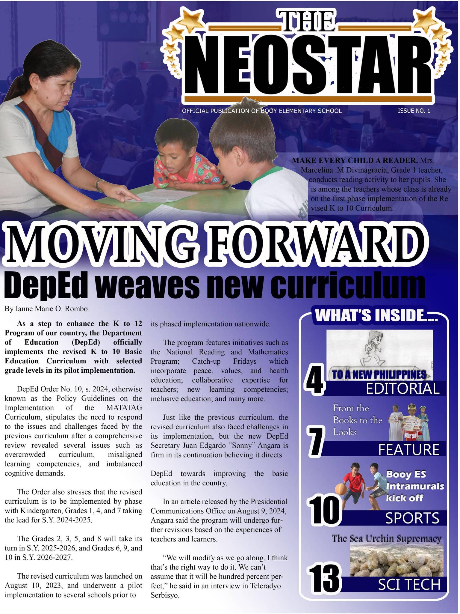 BOOY ELEMENTARY SCHOOL_The Neostar by Romeo John Balon - Issuu