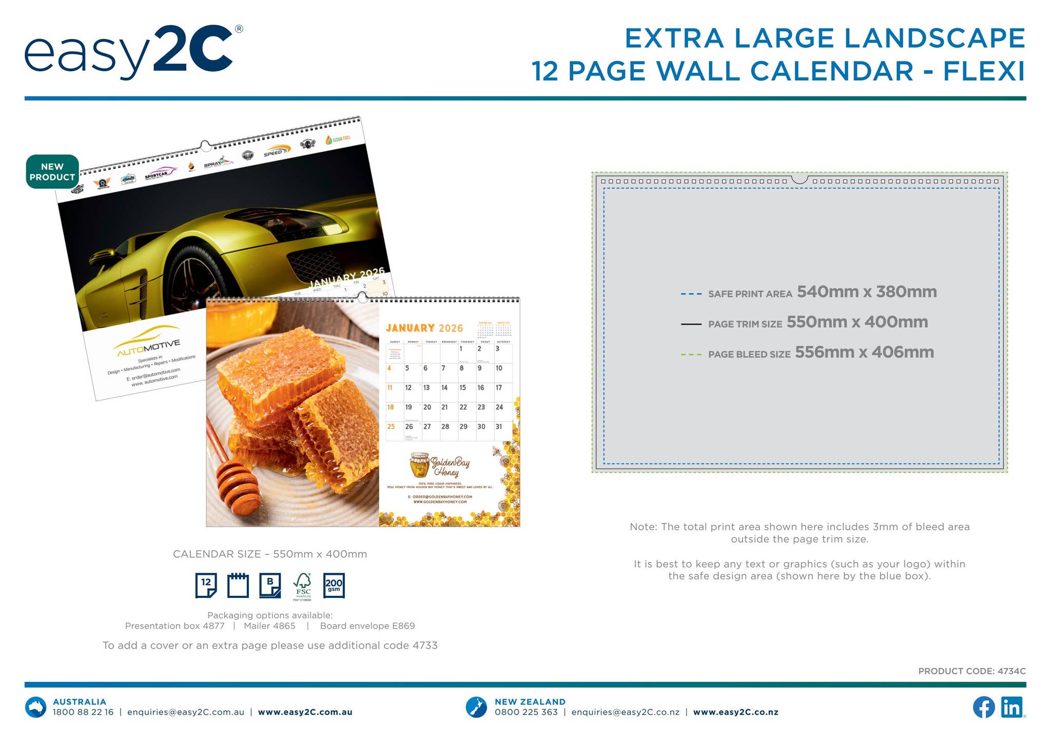 Extra Large Landscape 12 page Wall Calendar-Flexi by easy2c - Issuu