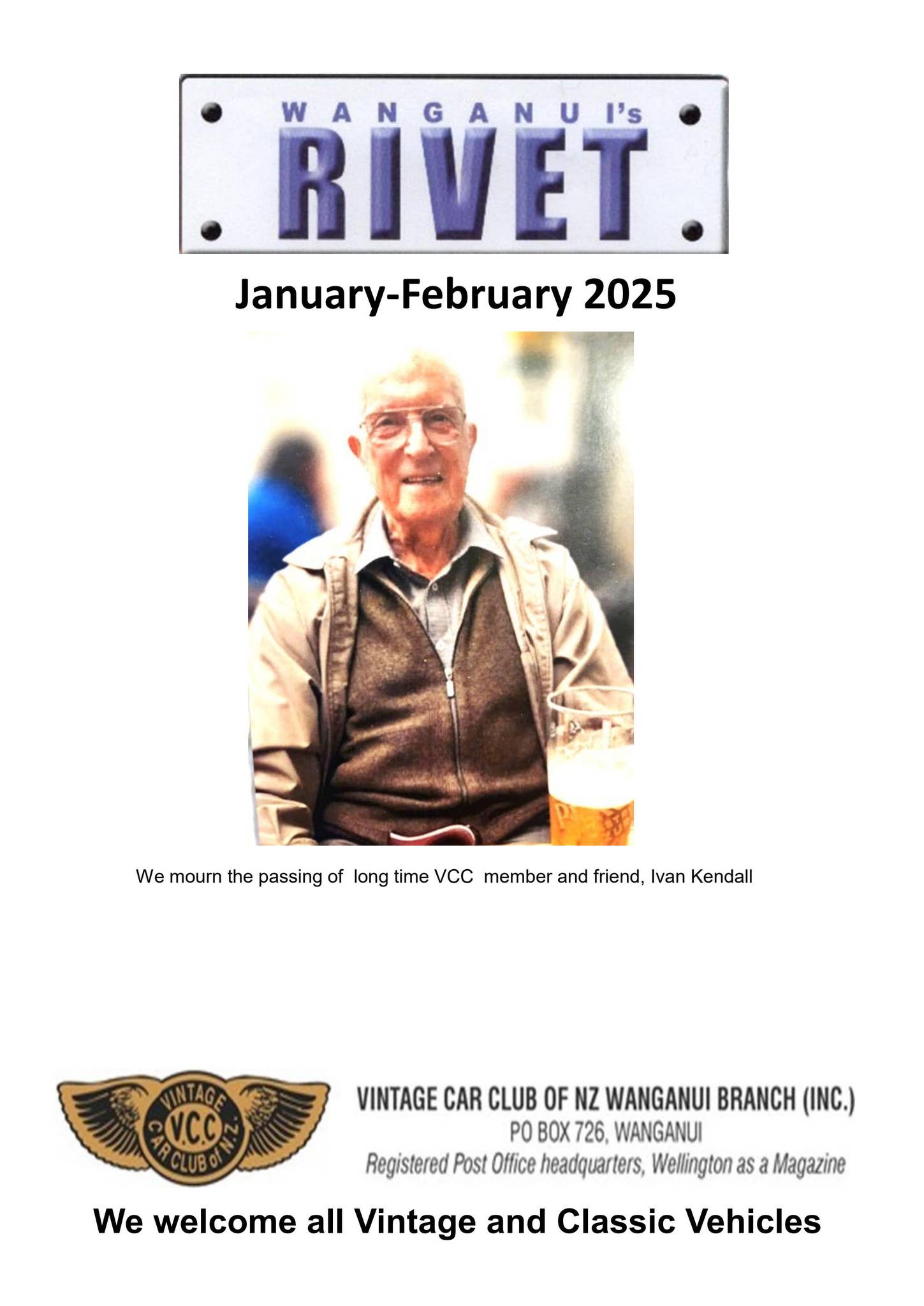 VCC Wanganui January-February Rivet 2025 VCC office by Vintage Car Club ...