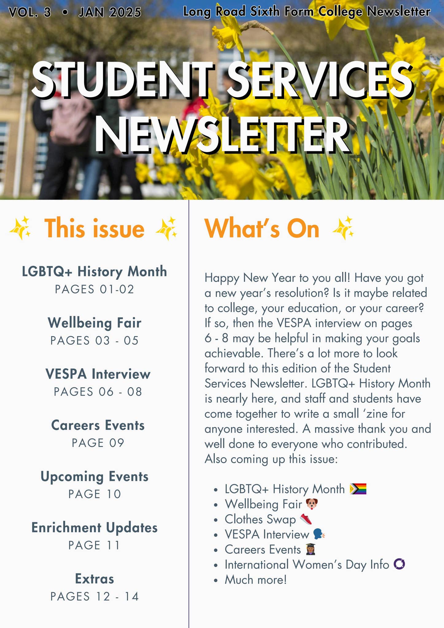 Student Services Newsletter 24/25 VOL. 3 by Long Road Sixth Form ...